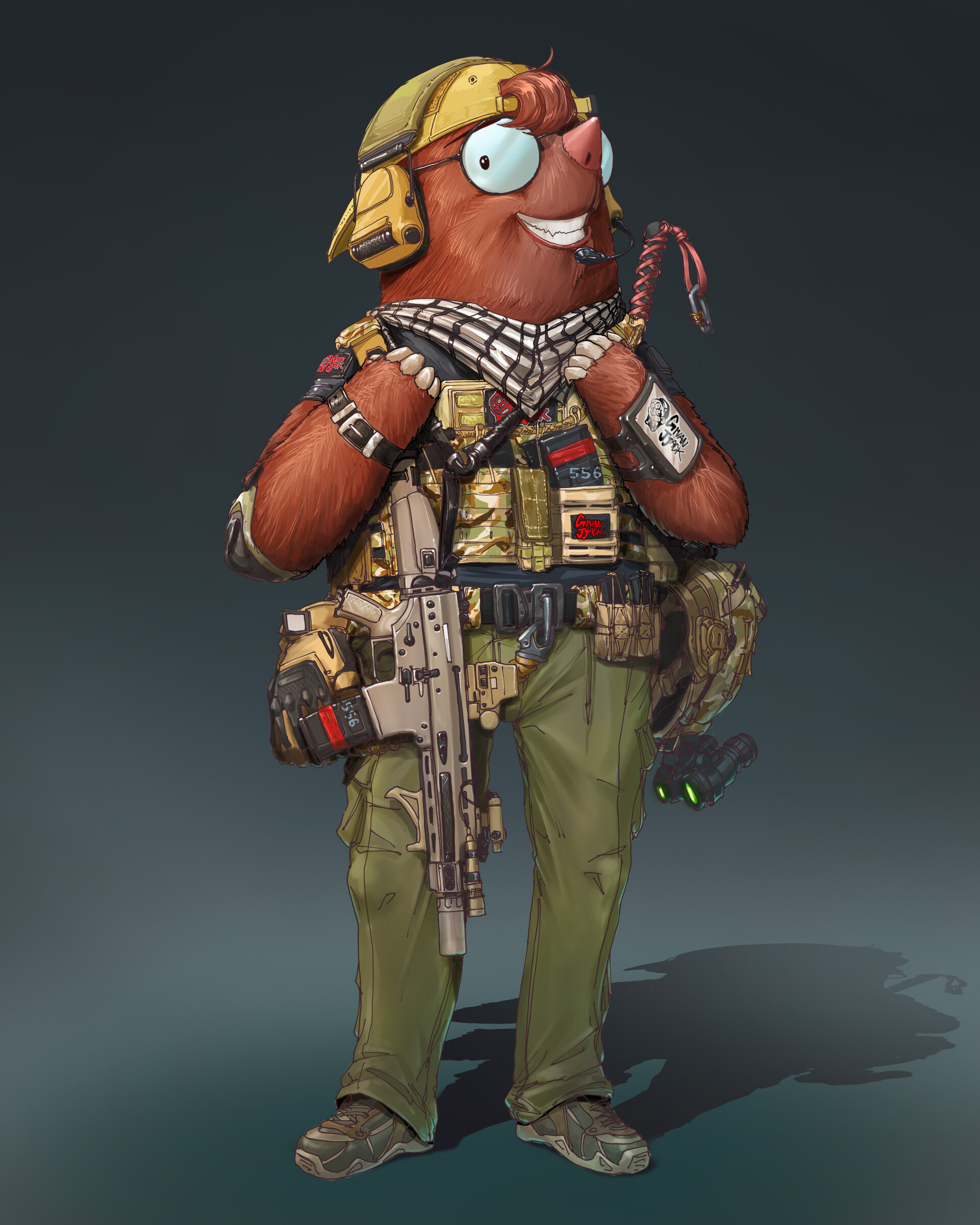 ArtStation - mole military character
