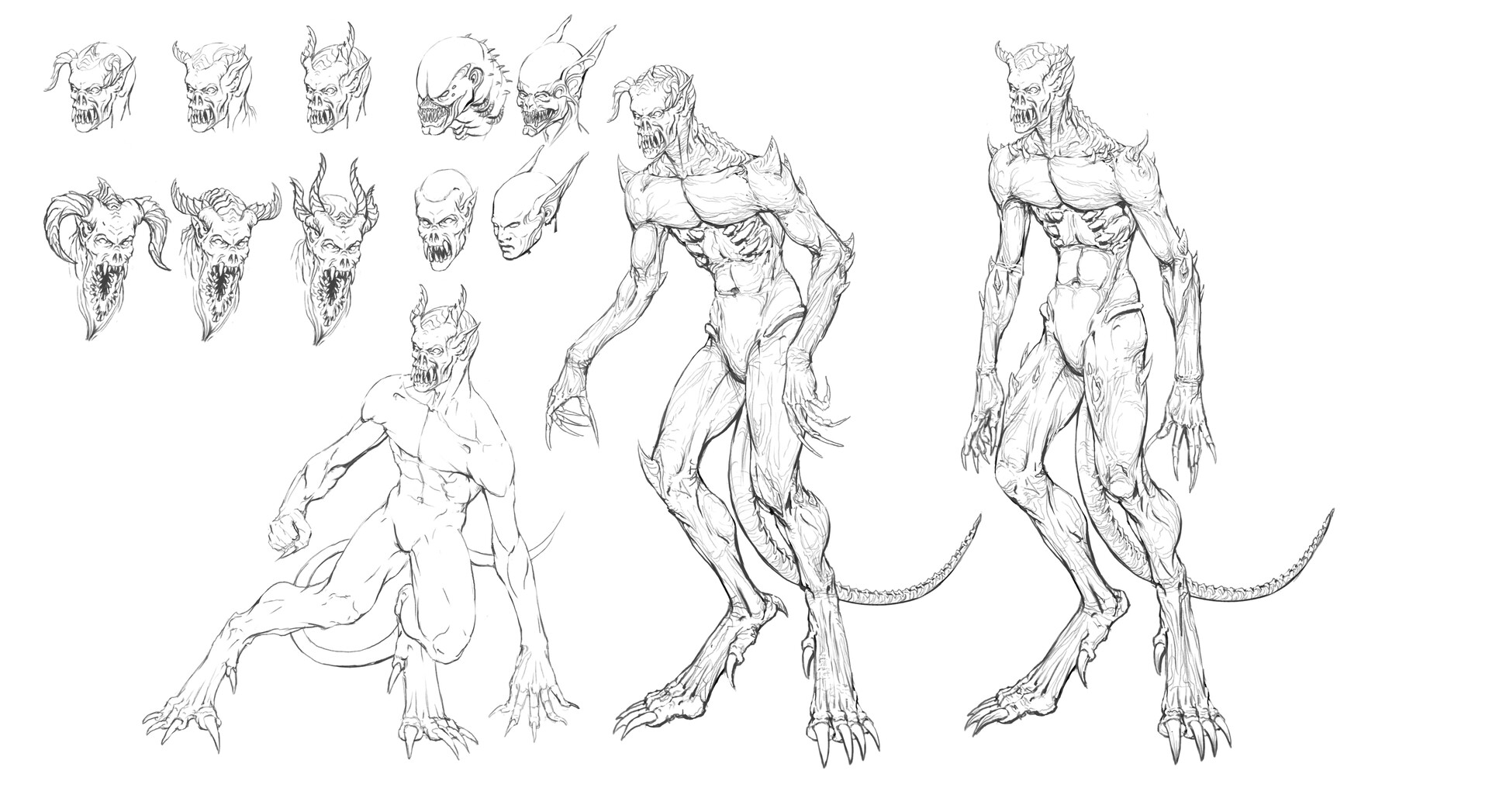 Keith Ashton - Demons Concept Sketches