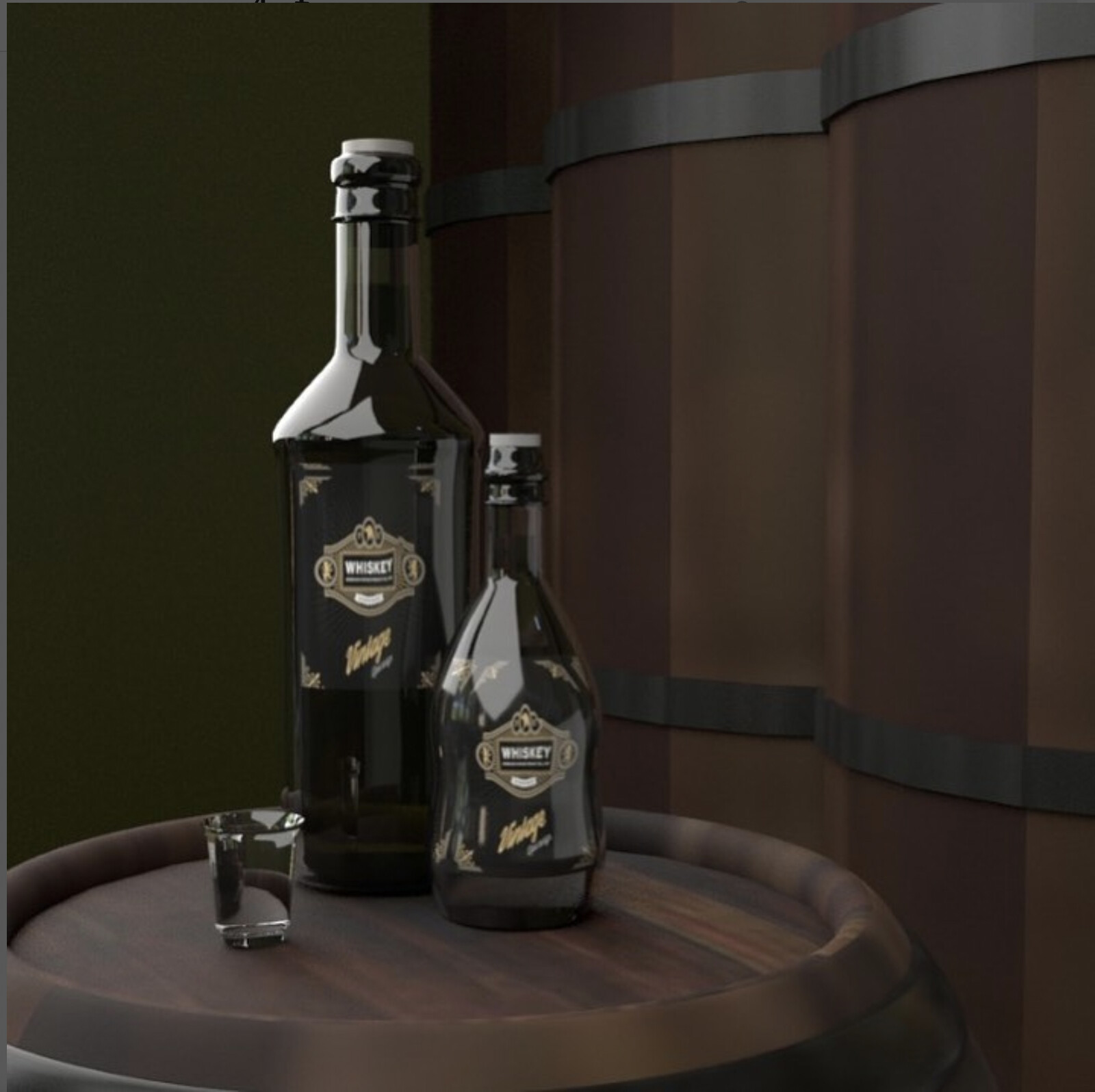 Jon-Claude Ruddock (@jonghoul_) - Black Wine Bottle