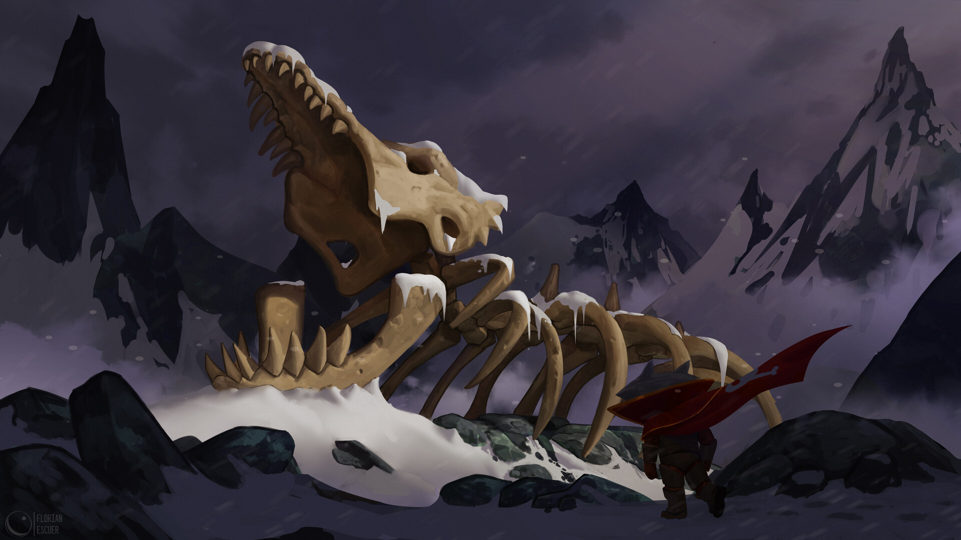 ArtStation - Skeleton mountain