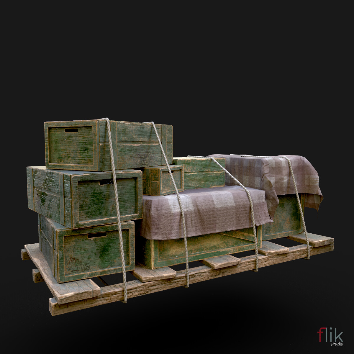 ArtStation - Tired Wooden Boxes