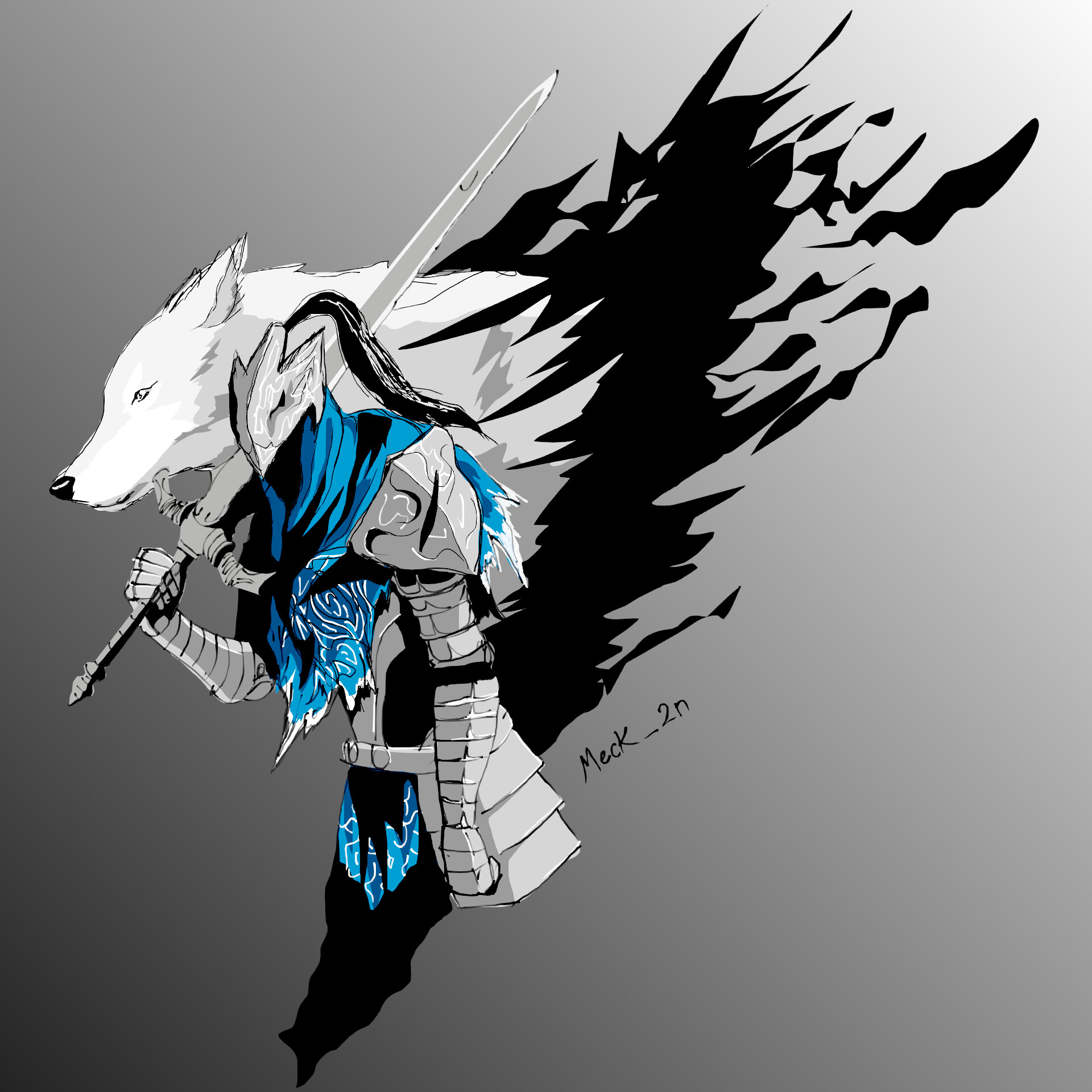 ArtStation - Darksouls FanArt Artorias and Sif