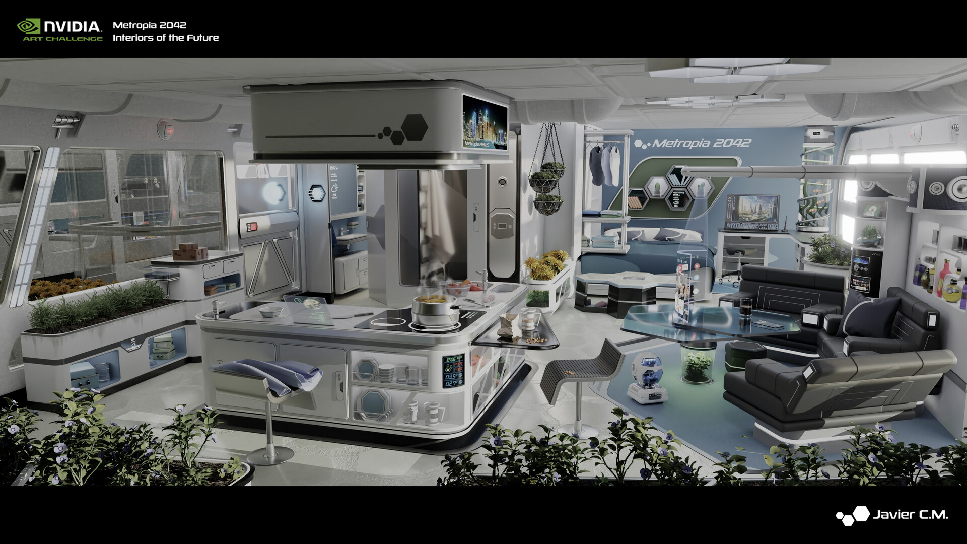 ArtStation - NVIDIA Metropia 2042: Interiors of the Future