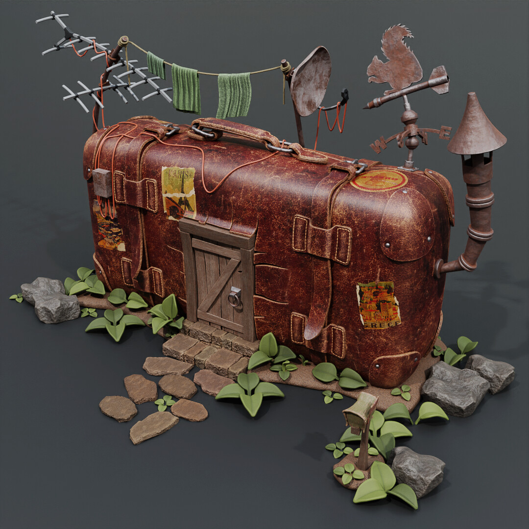 ArtStation - Suitcase House