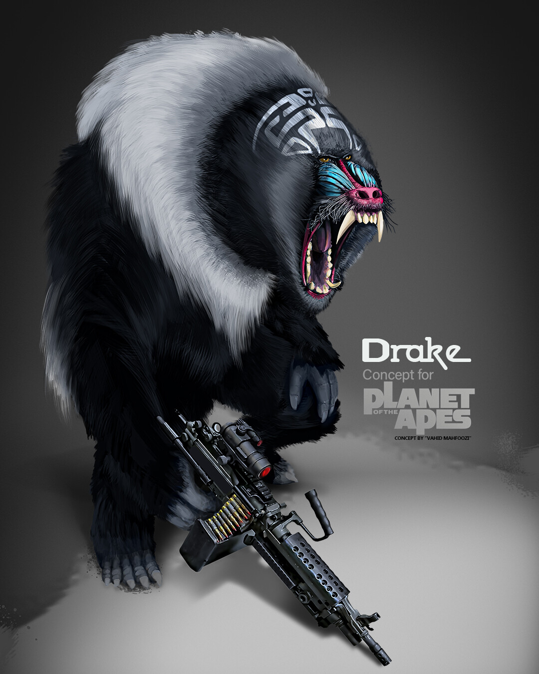 ArtStation - DRAKE (Concept for "PLANET OF APE" movie)
