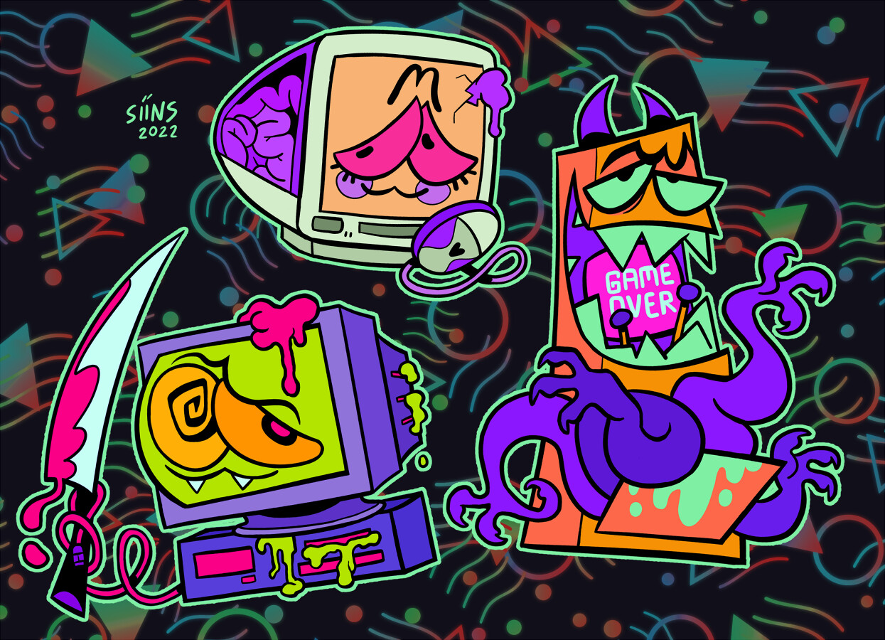 ArtStation - Personal Work: Y2K Arcade Goop