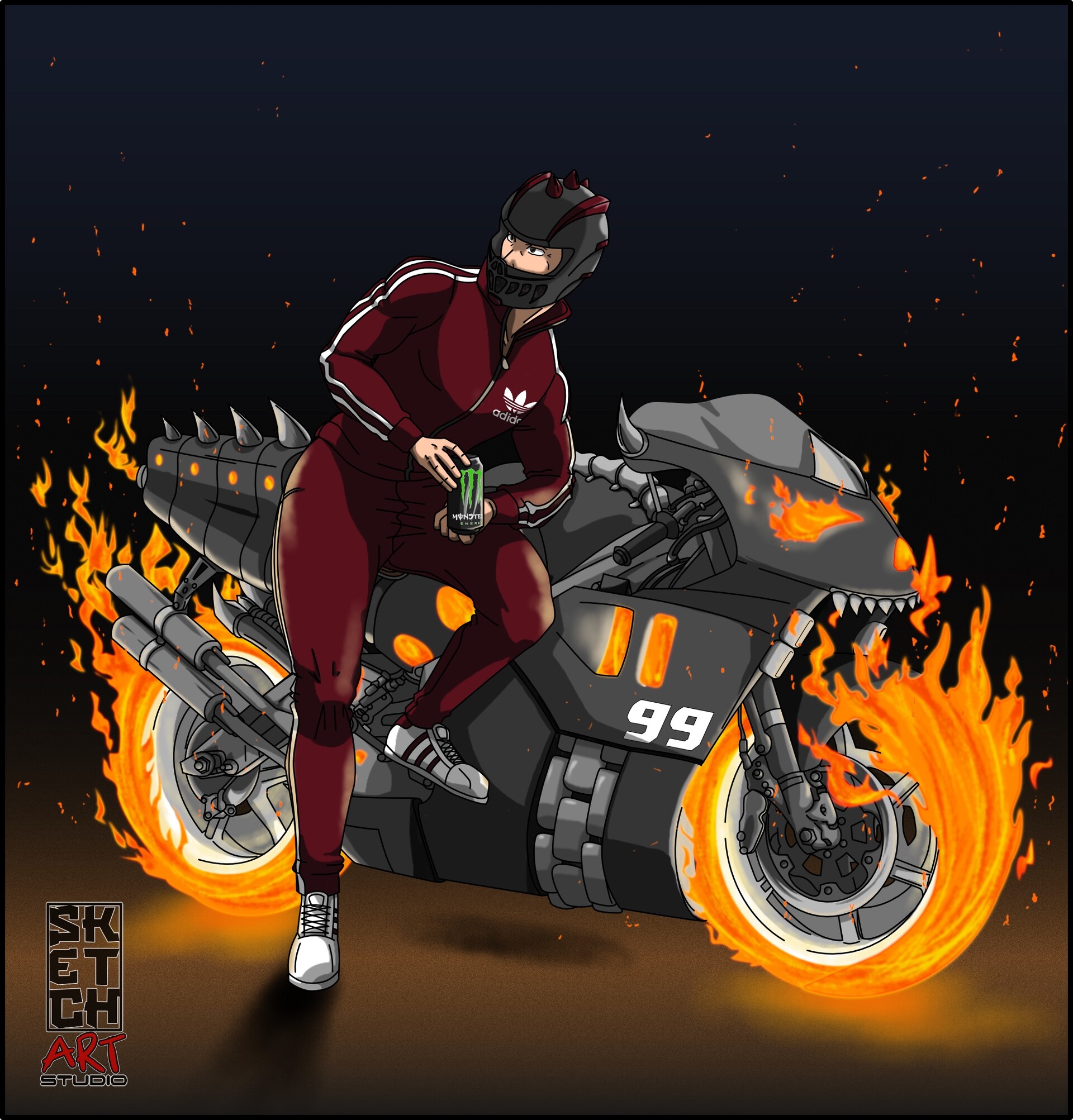 ArtStation - Grand Prix Ghost Rider (Birthday Gift)