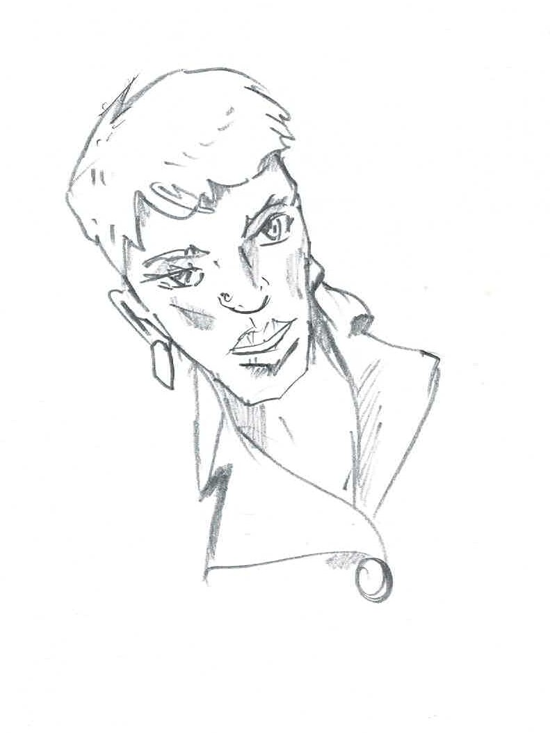 RODNEY GOTT - Sketches for a graphic novel in early development.