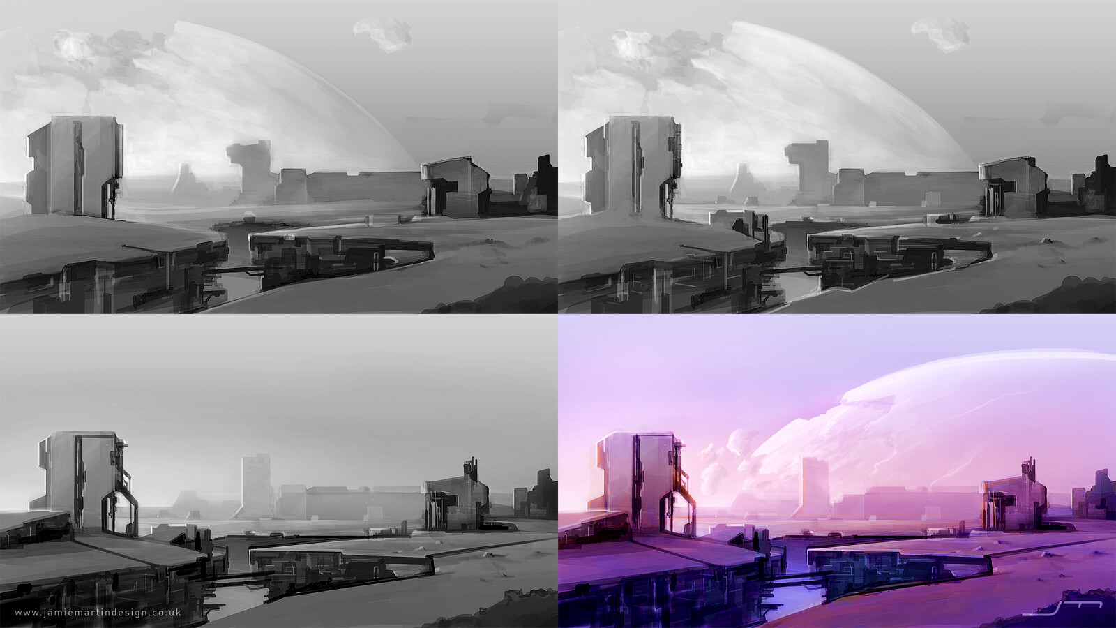 Jamie Martin - 'Terraforming Superstructures', environment concept art