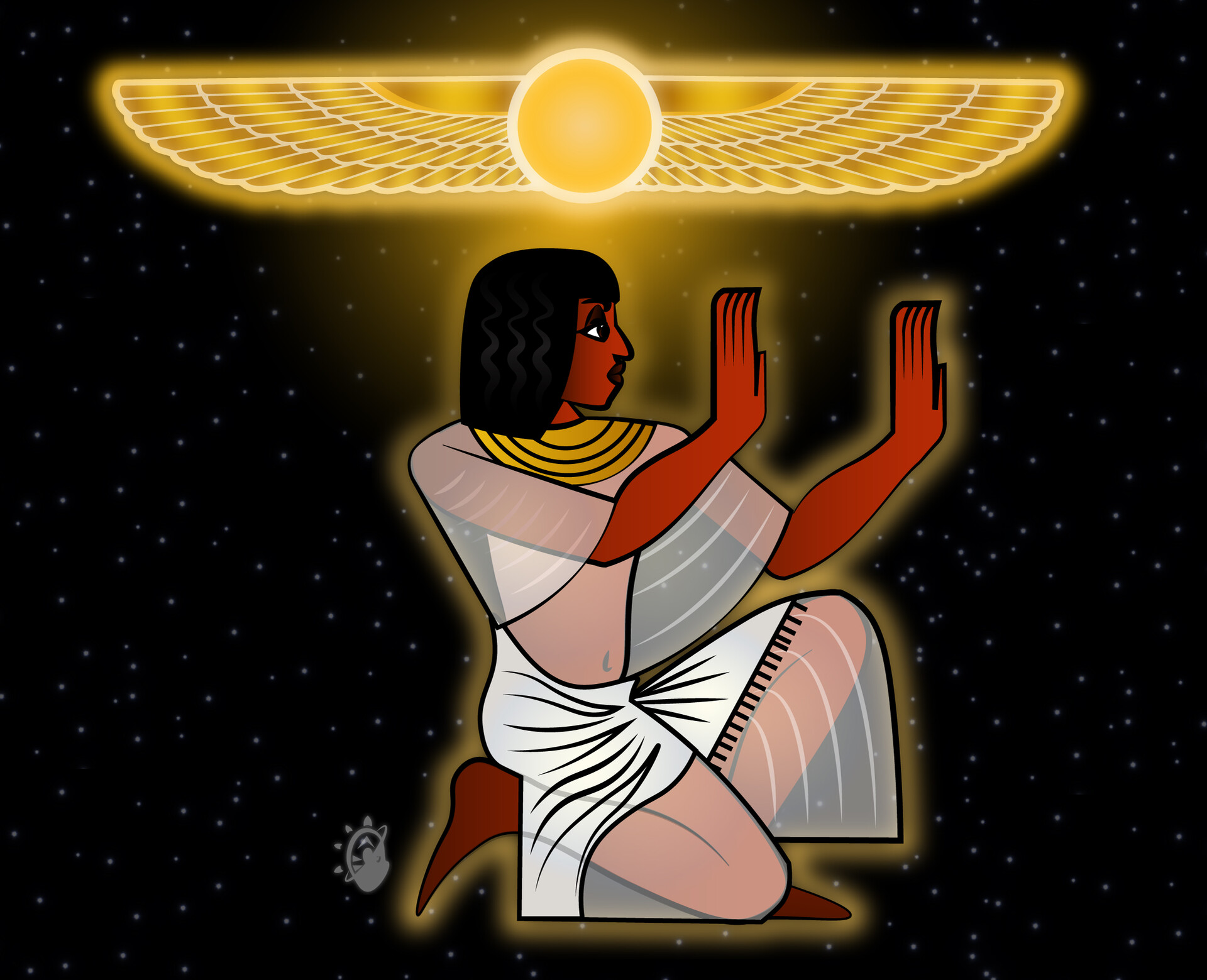 ArtStation - The Divine light envelops the Pharaoh