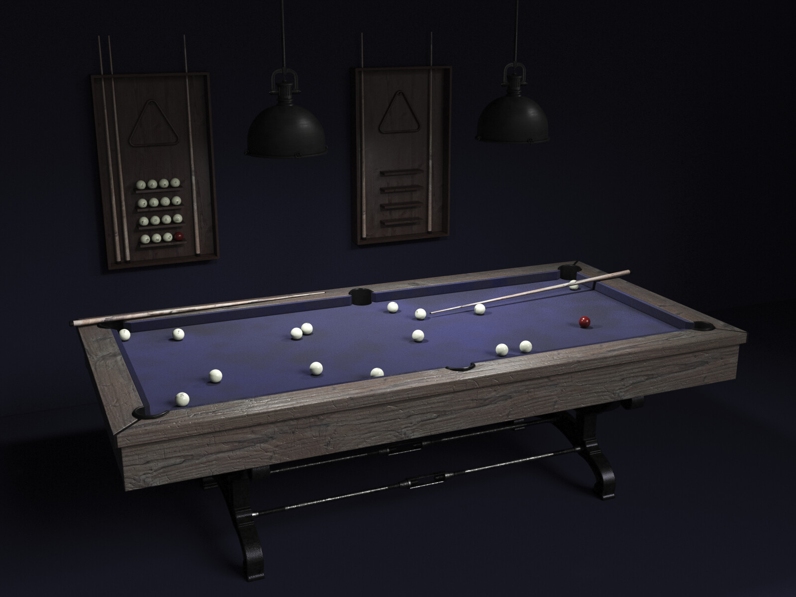 ArtStation - Billiard Table Animated Scene