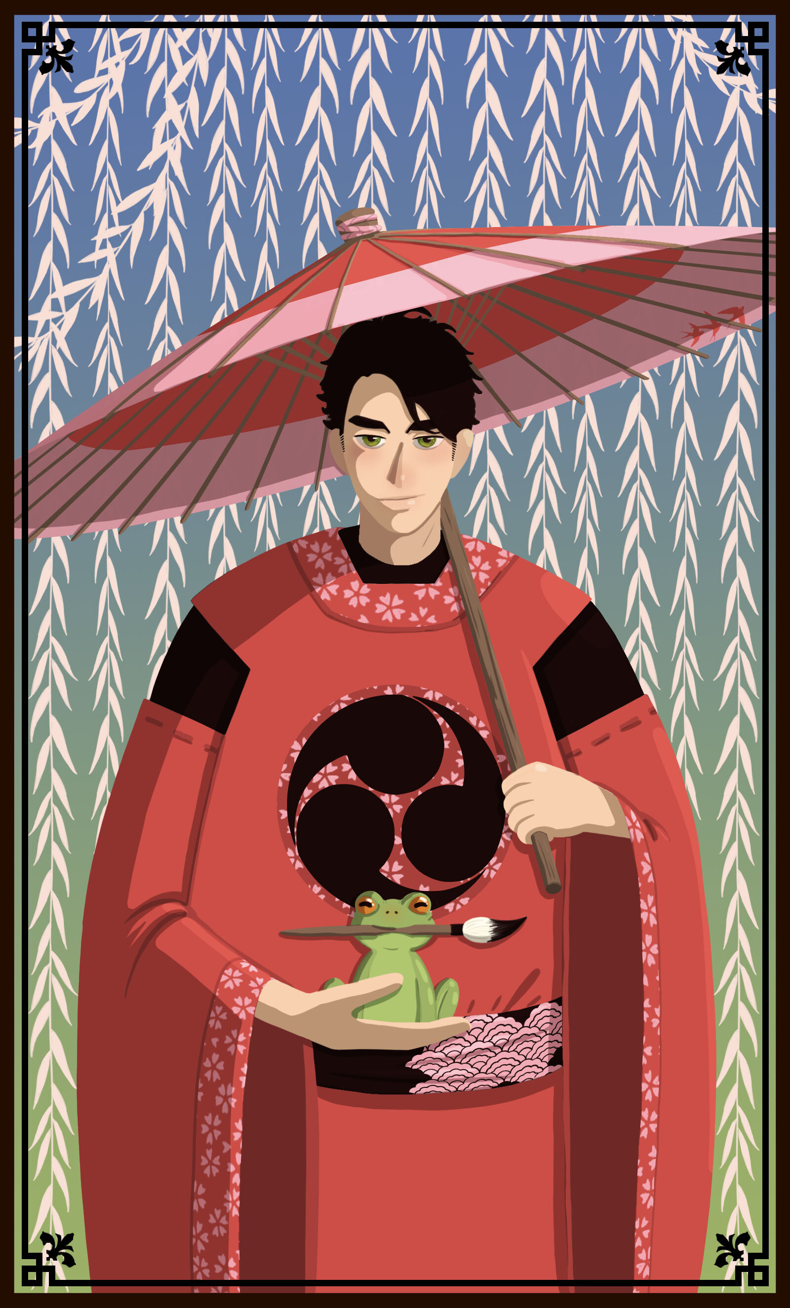 ArtStation - Une carte de Hanafuda
