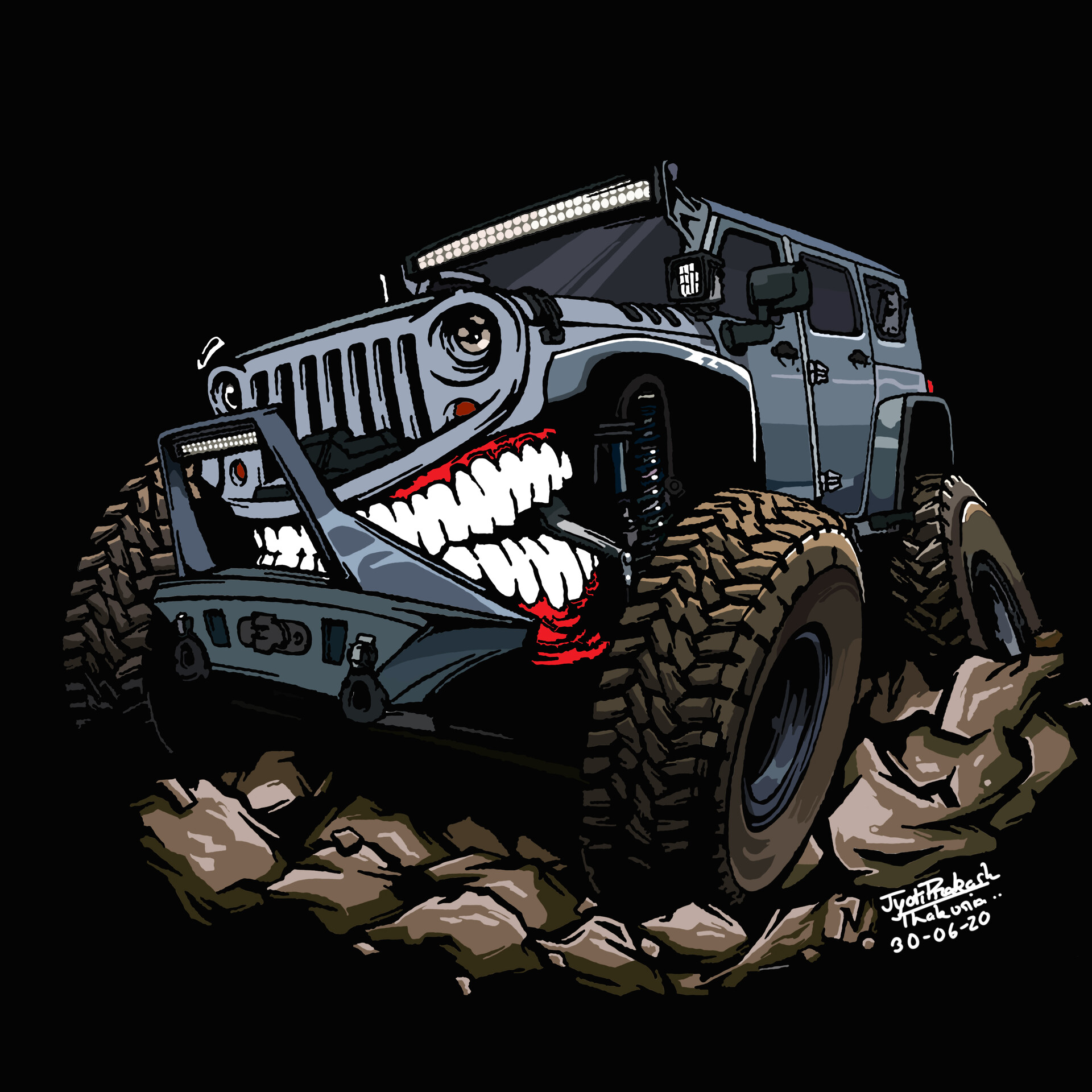ArtStation - Devil Jeep Car