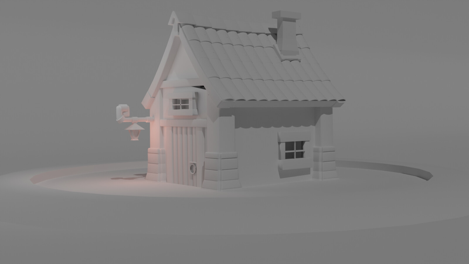 Kenjustincreations - 3D HOUSE SAMPLE (GRAYSCALE)