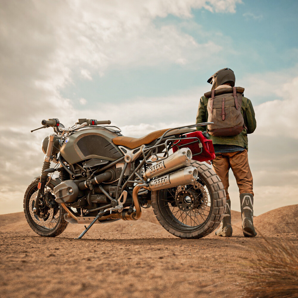 ArtStation - BMW R9t scrambler