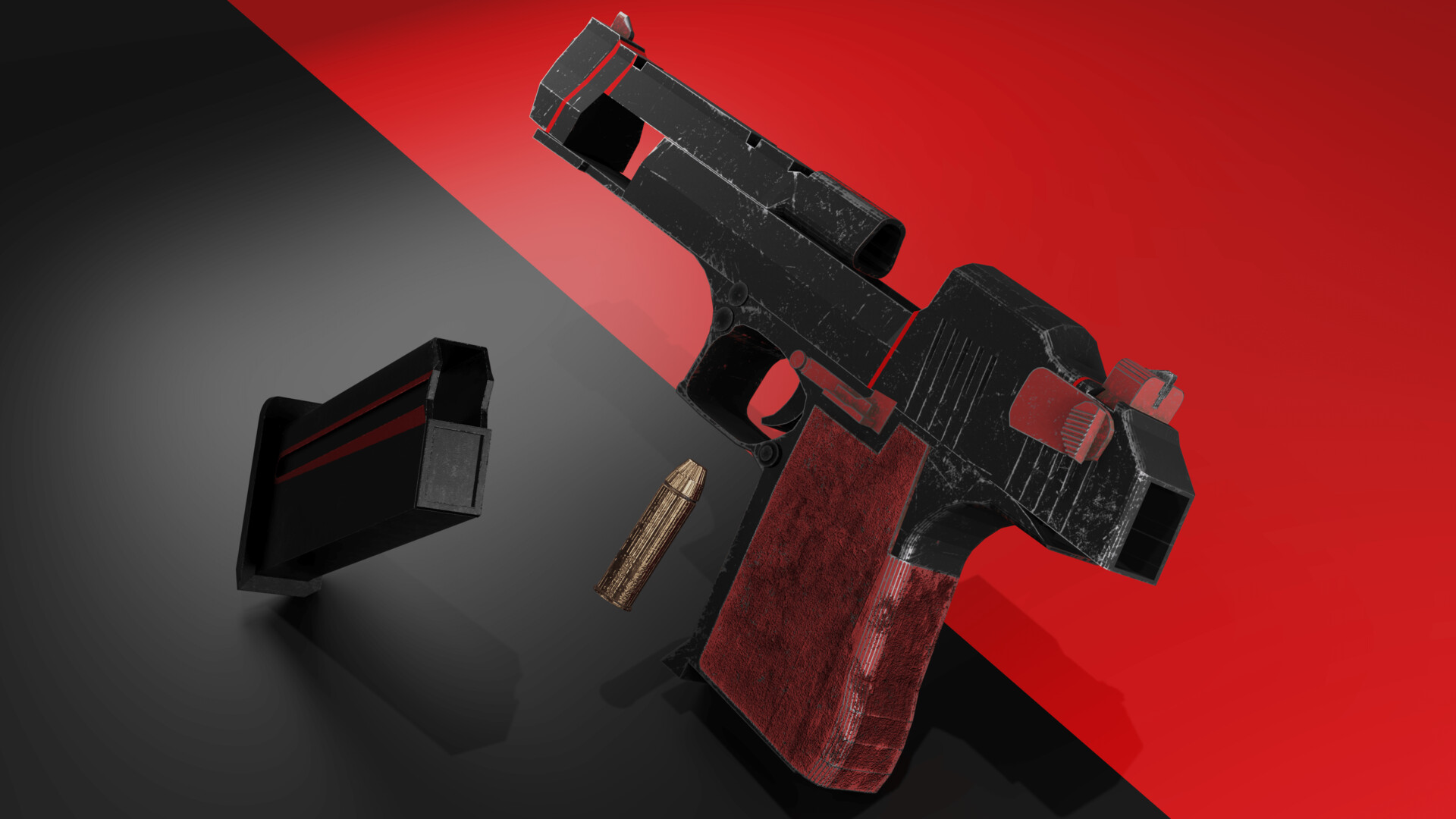 ArtStation - red lıne deagle