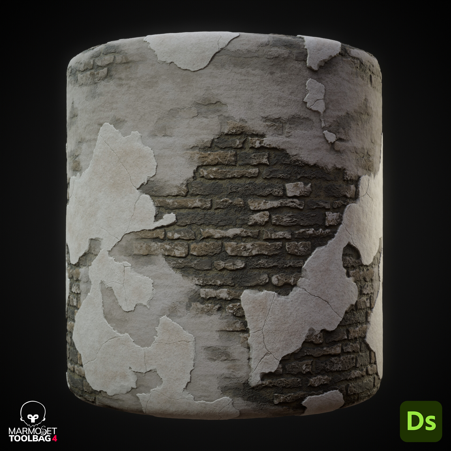 ArtStation - Plastered Brick Material Study