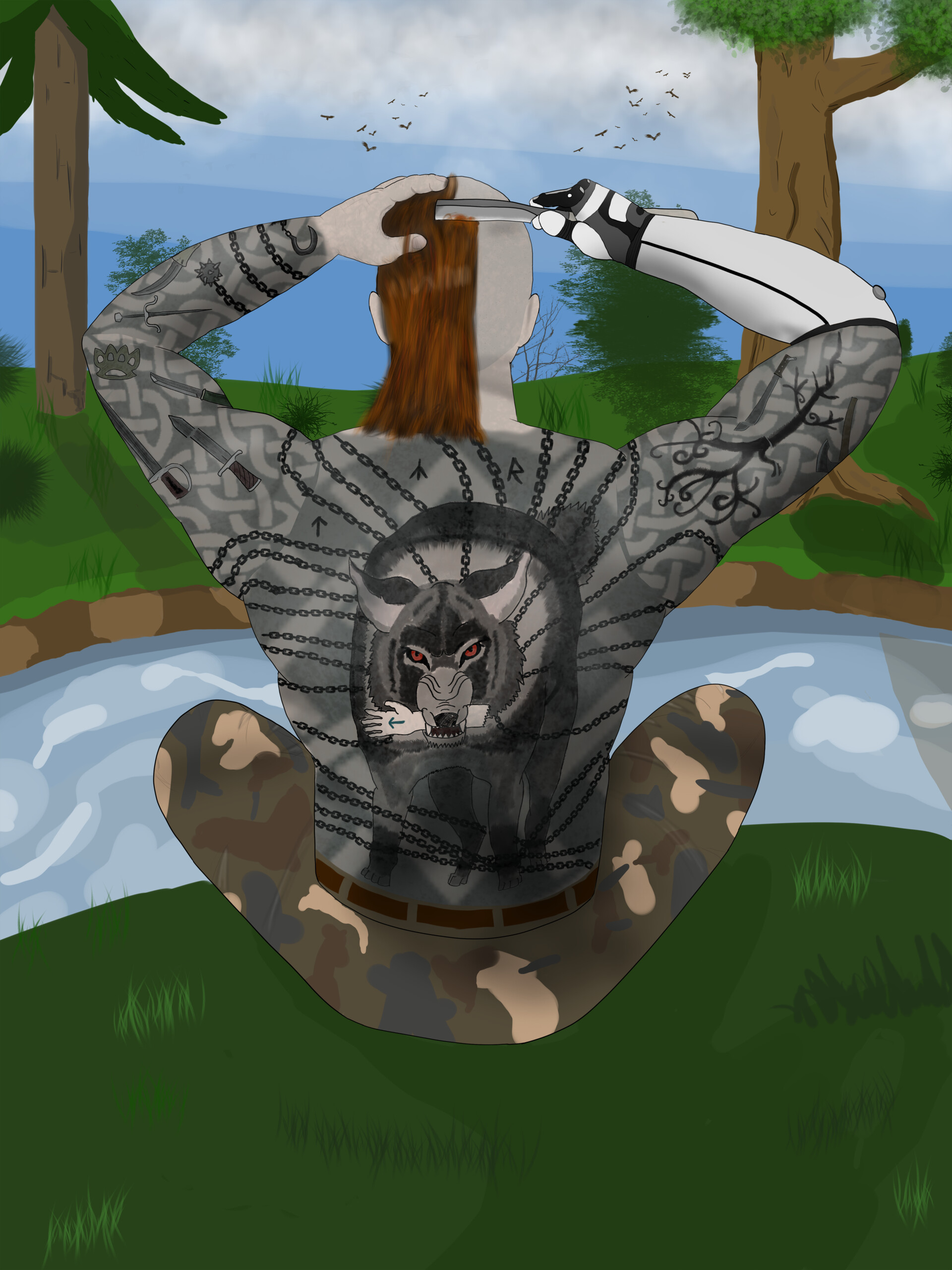 ArtStation - Tyr shaves his head