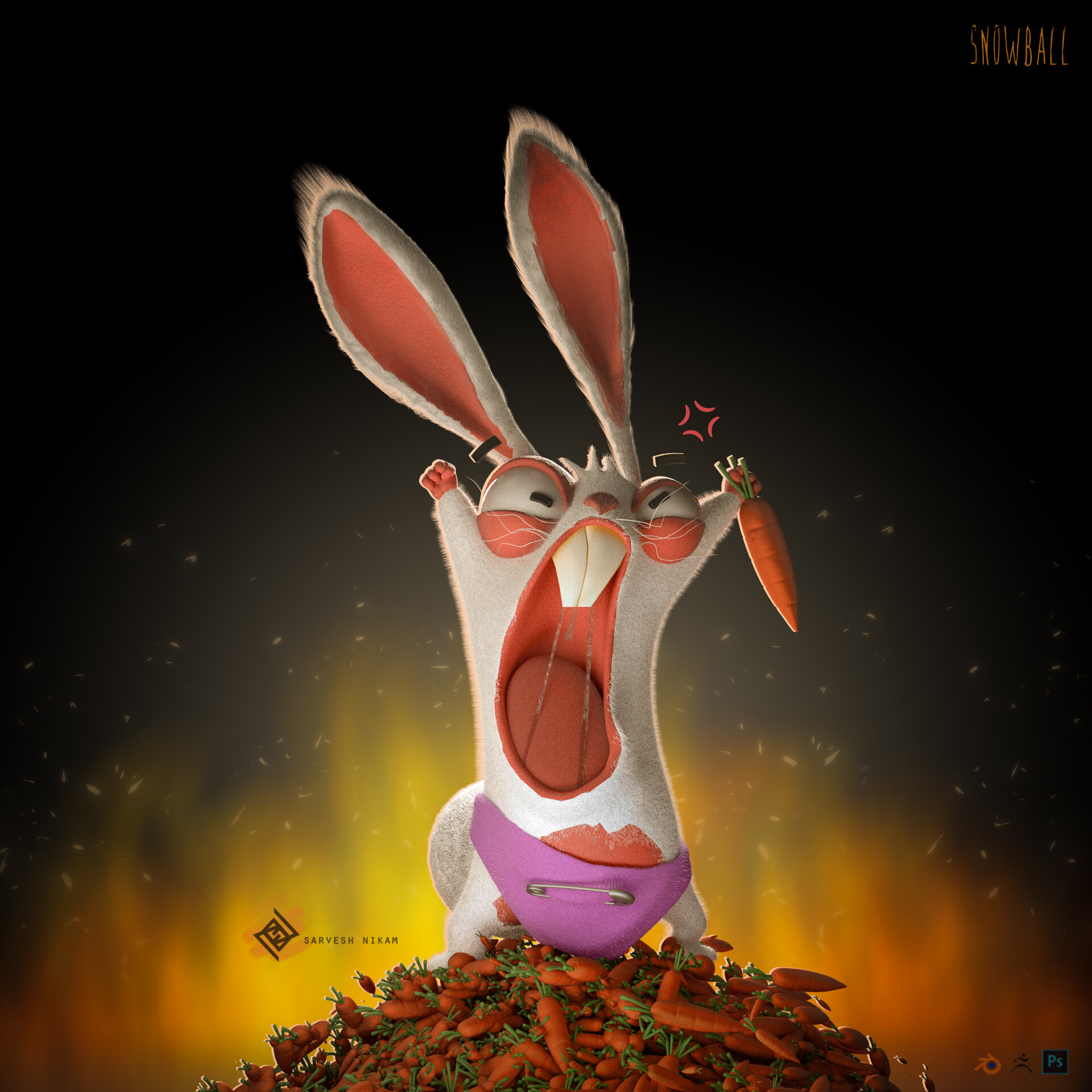 ArtStation - Angry Snowball