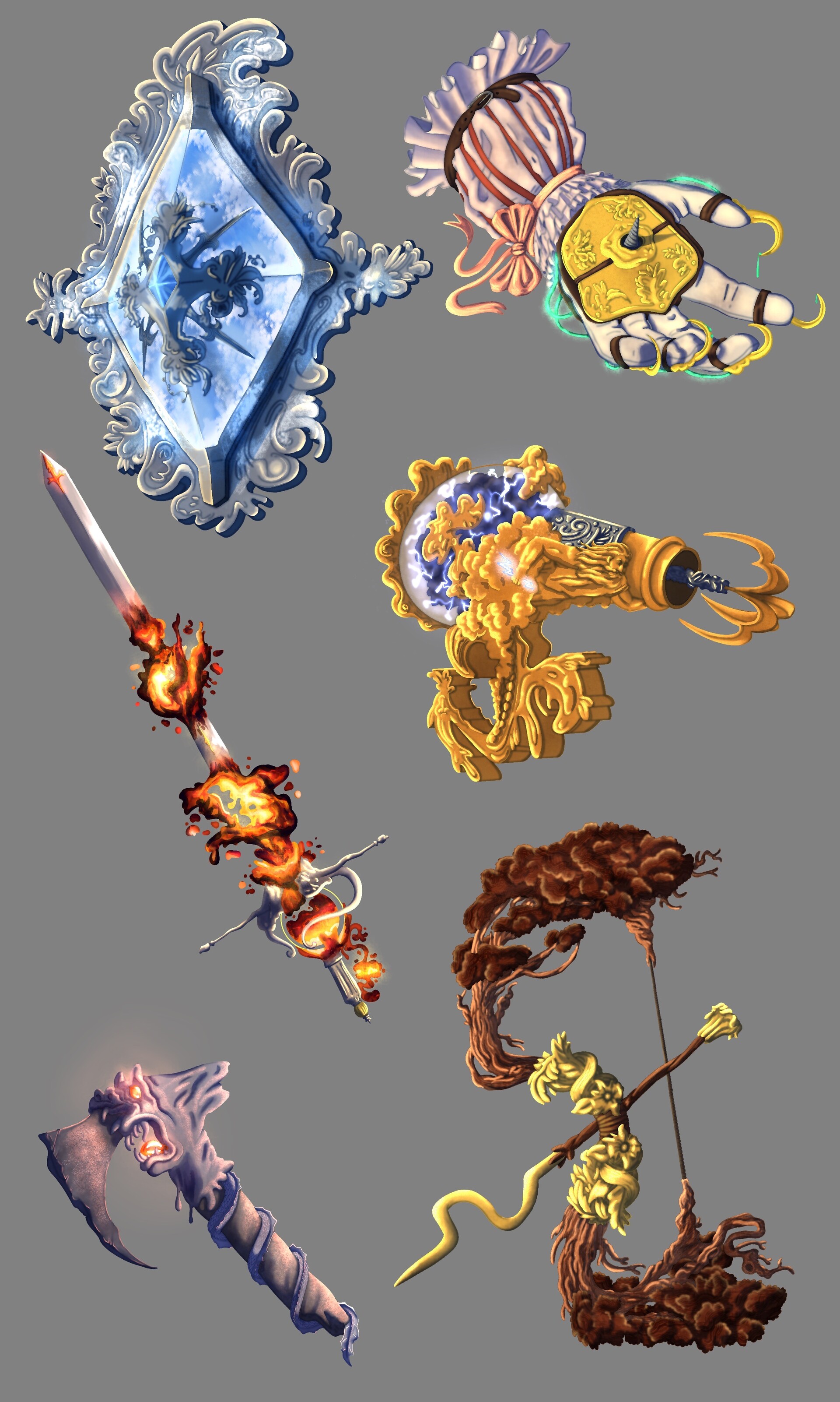 ArtStation - 6 magical weapons from the Age of Enlightenment