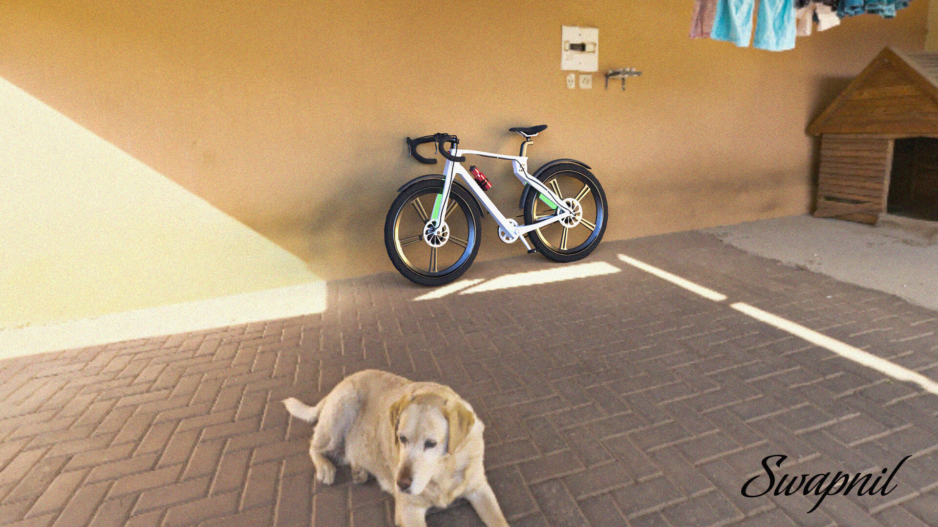 ArtStation - Cycle 3d model with lighting.