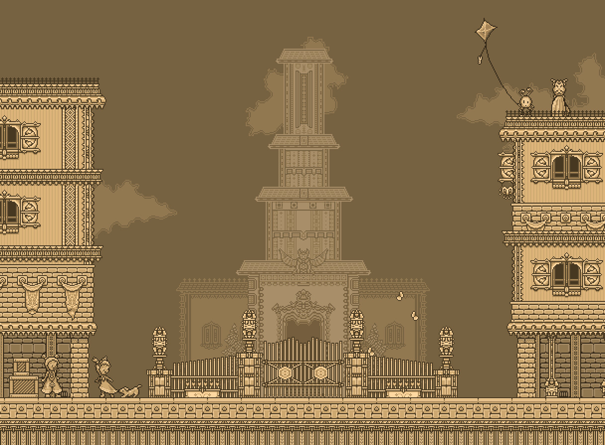 ArtStation - Gameboy Pixel Town