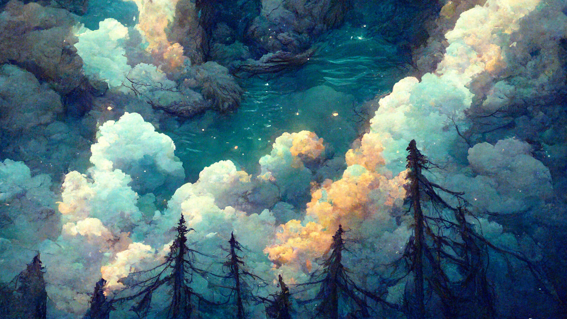 ArtStation - Starry winter nights