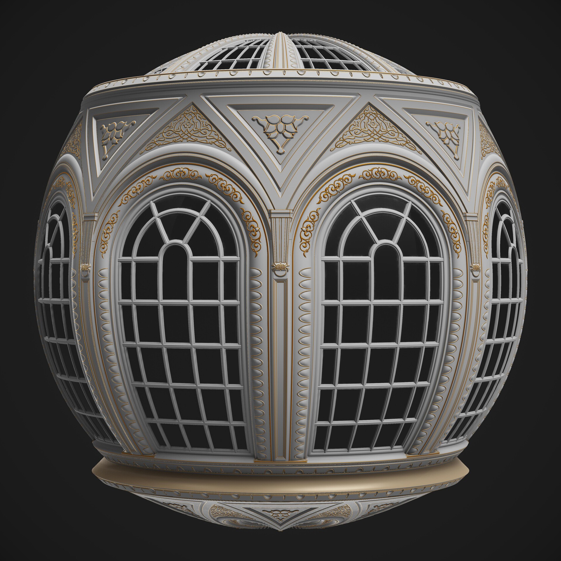 ArtStation - Ornamented Dome | LowPoly | PBR | Seamless Wall