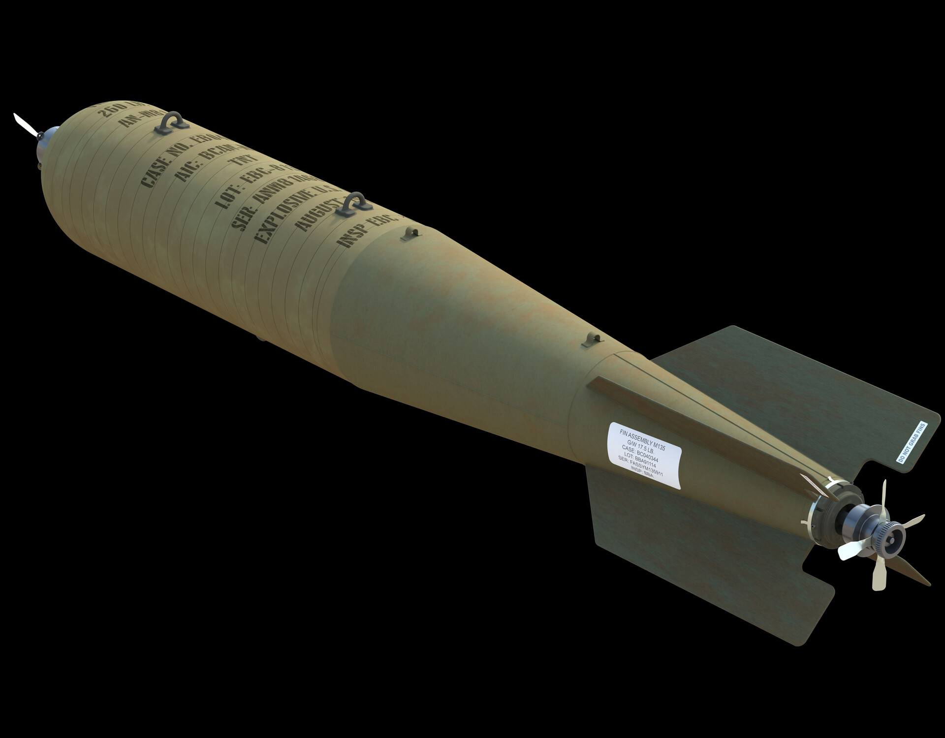 Edgar B - Fragmentation Bomb AN-M81 with fin assy M135