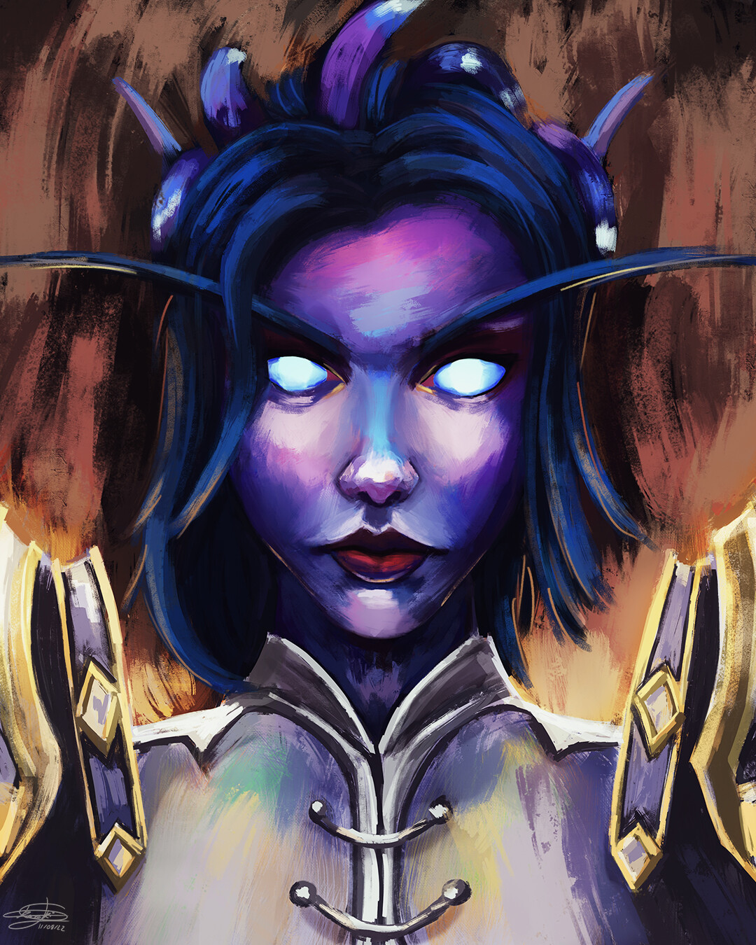 ArtStation - Void elf portrait