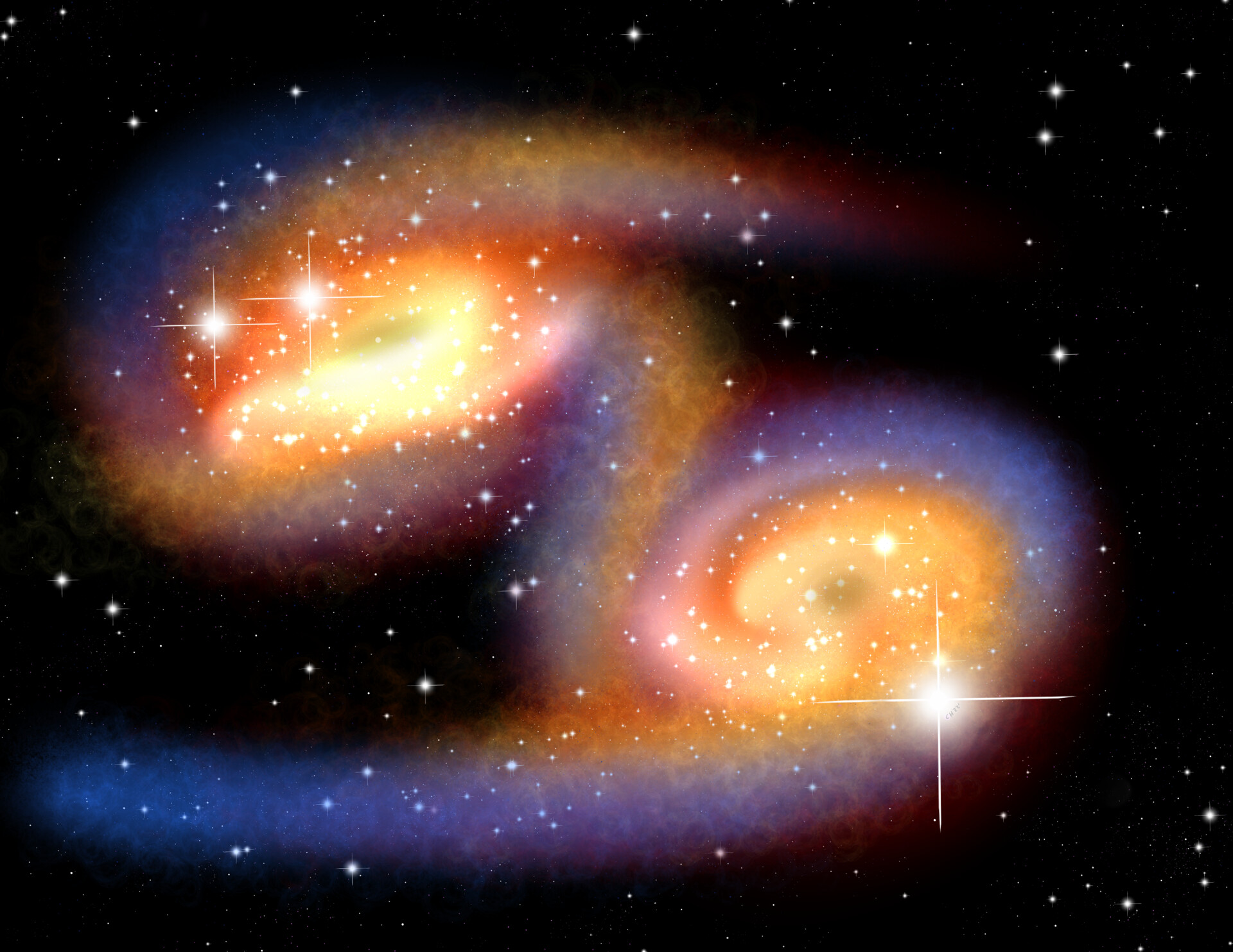 ArtStation - Colliding Galaxies