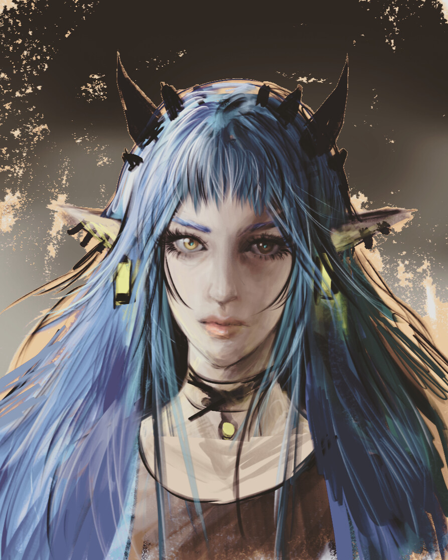 ArtStation - Blue Elf Sketch