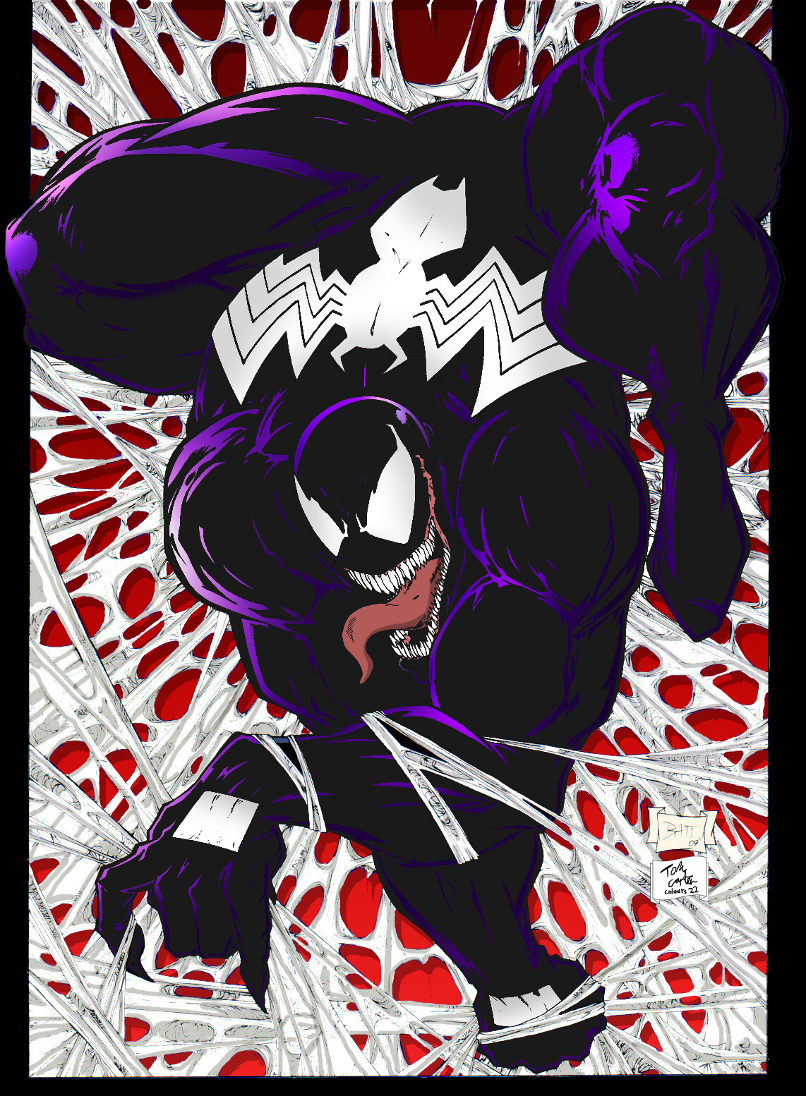 colouring picture of venom