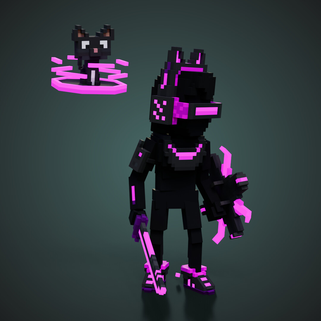 ArtStation - Cyber Kitty Gear Set