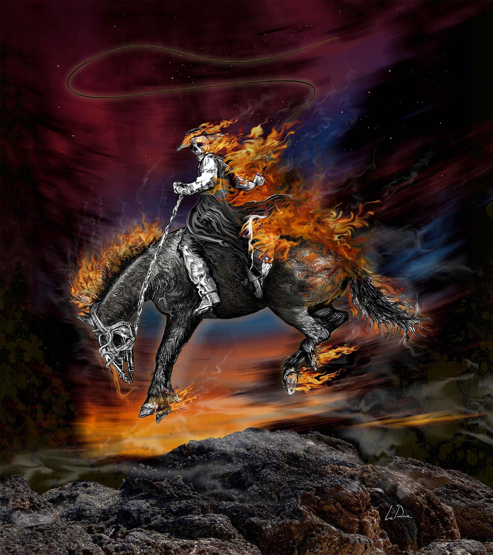 ArtStation - Texas Ghost Rider