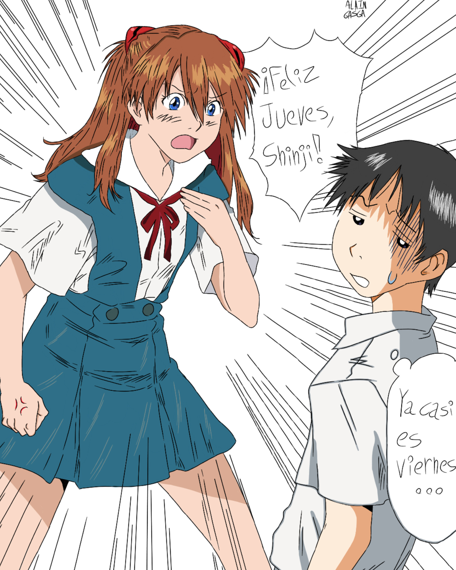 ArtStation - Asuka Langley Soryu / Evangelion / Feliz jueves