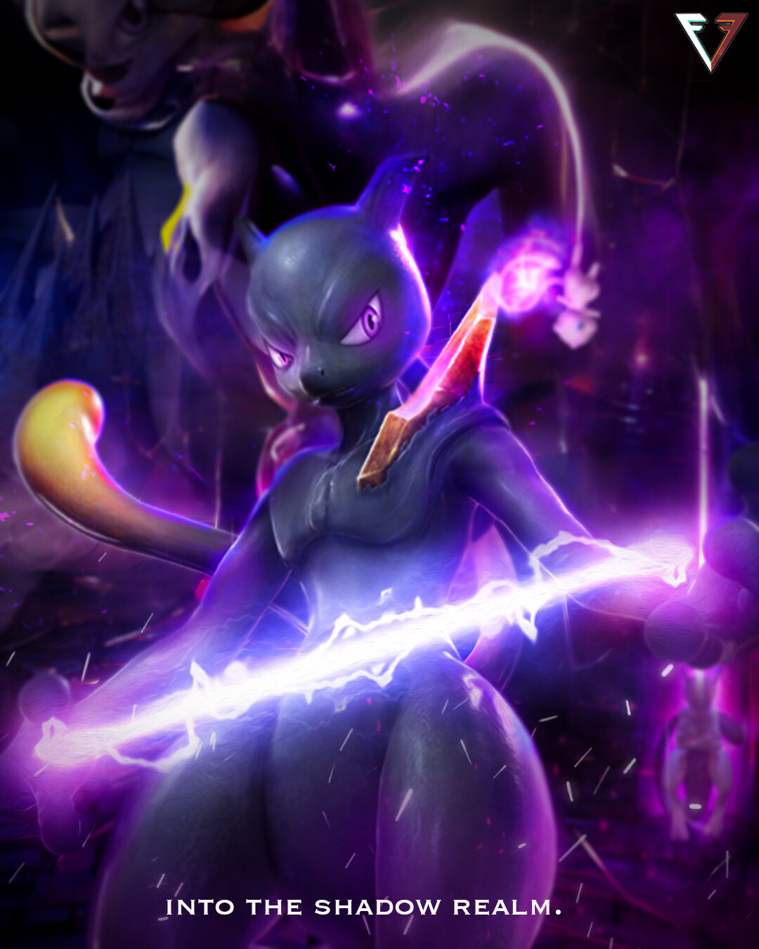 how to draw shadow mewtwo
