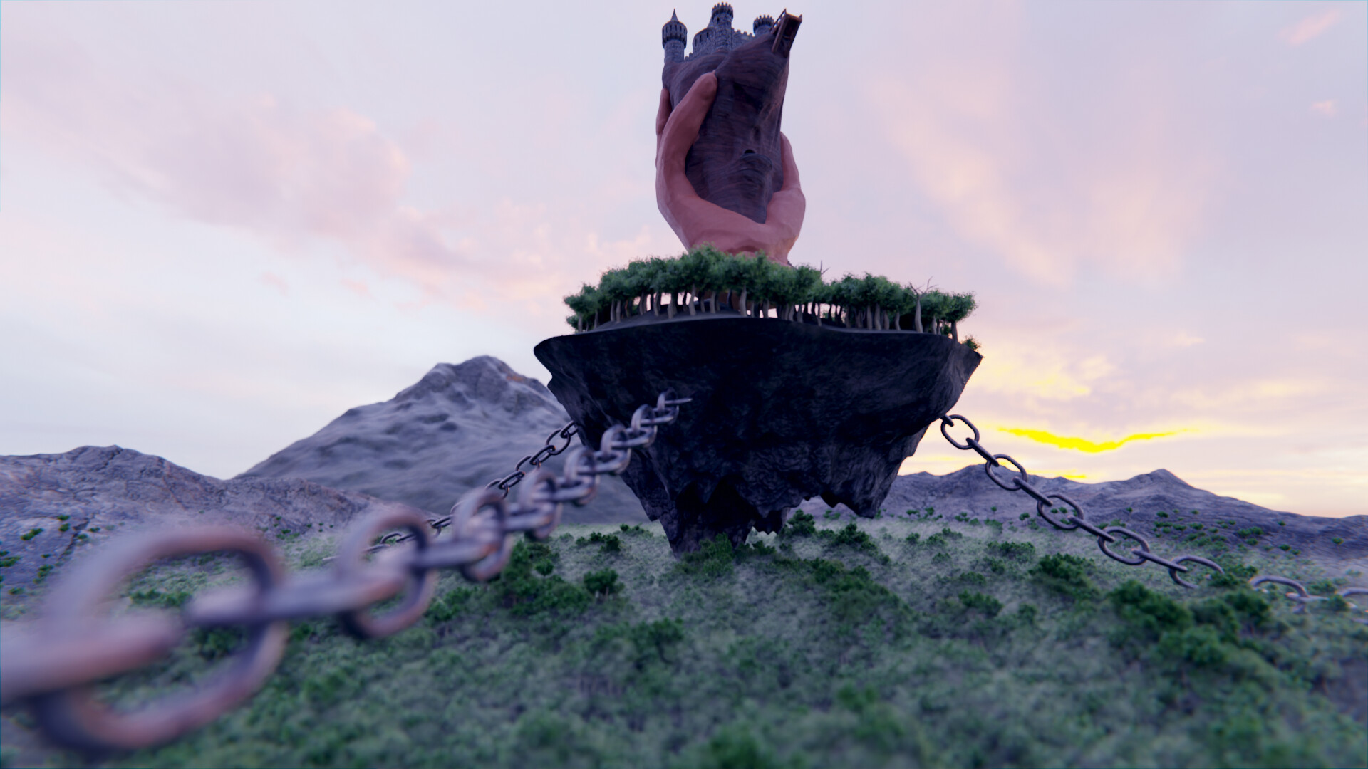 ArtStation - Floating Island Landscape