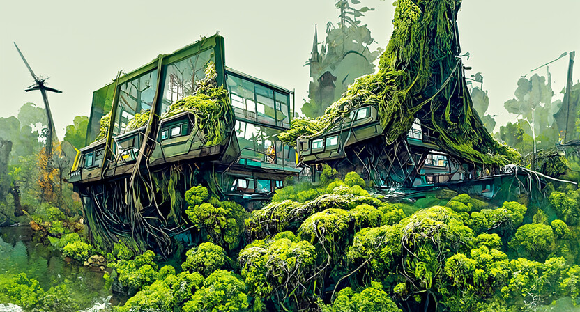 ArtStation - Fantasy art overgrown moss 001