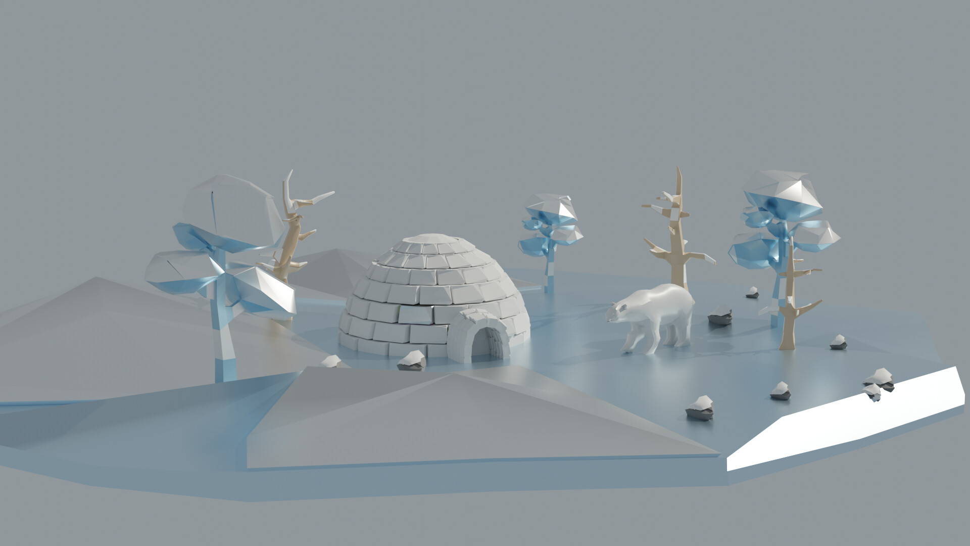 ArtStation - Mid poly igloo