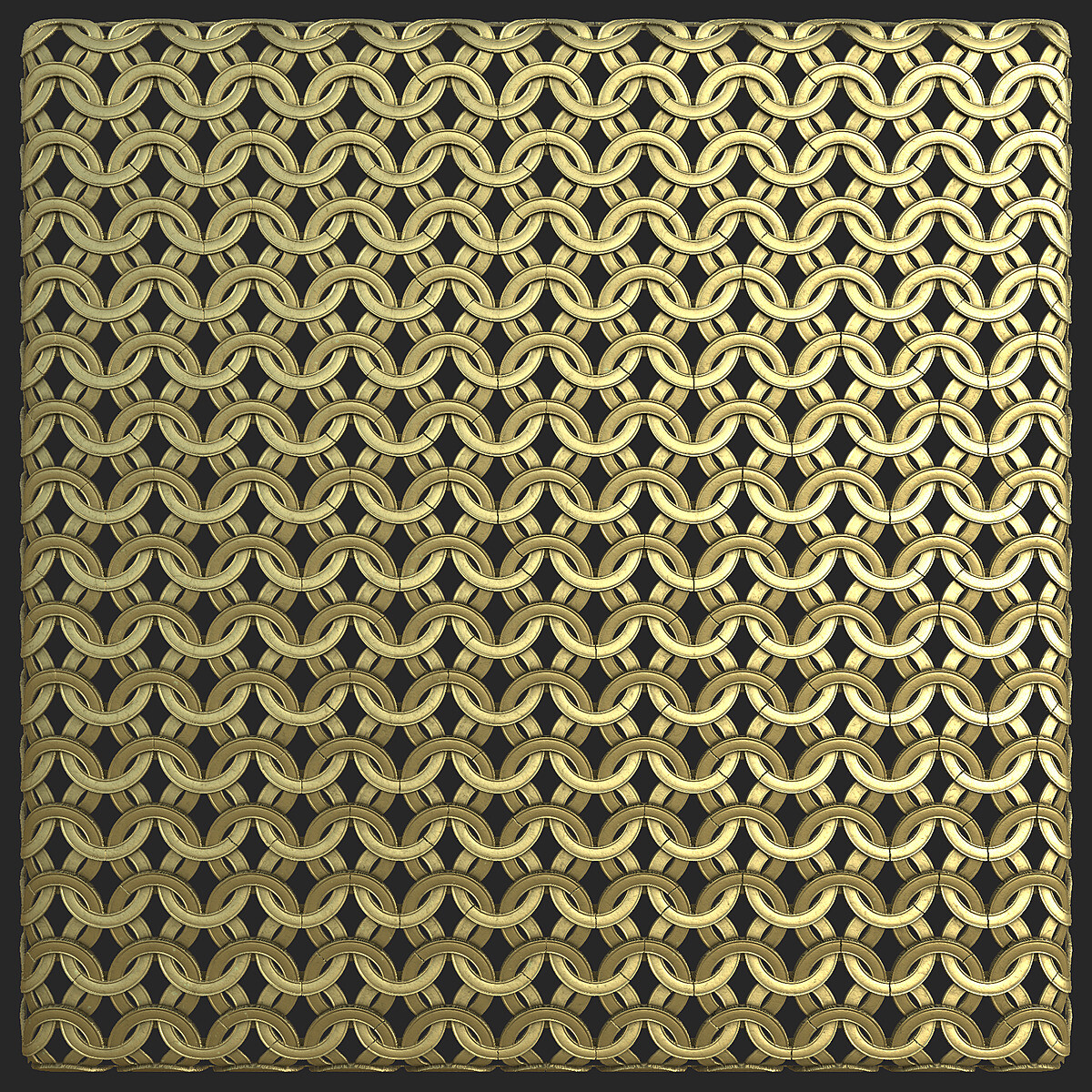TextureCan - Circular Flat Gold Chainmail (FREE PBR Texture)