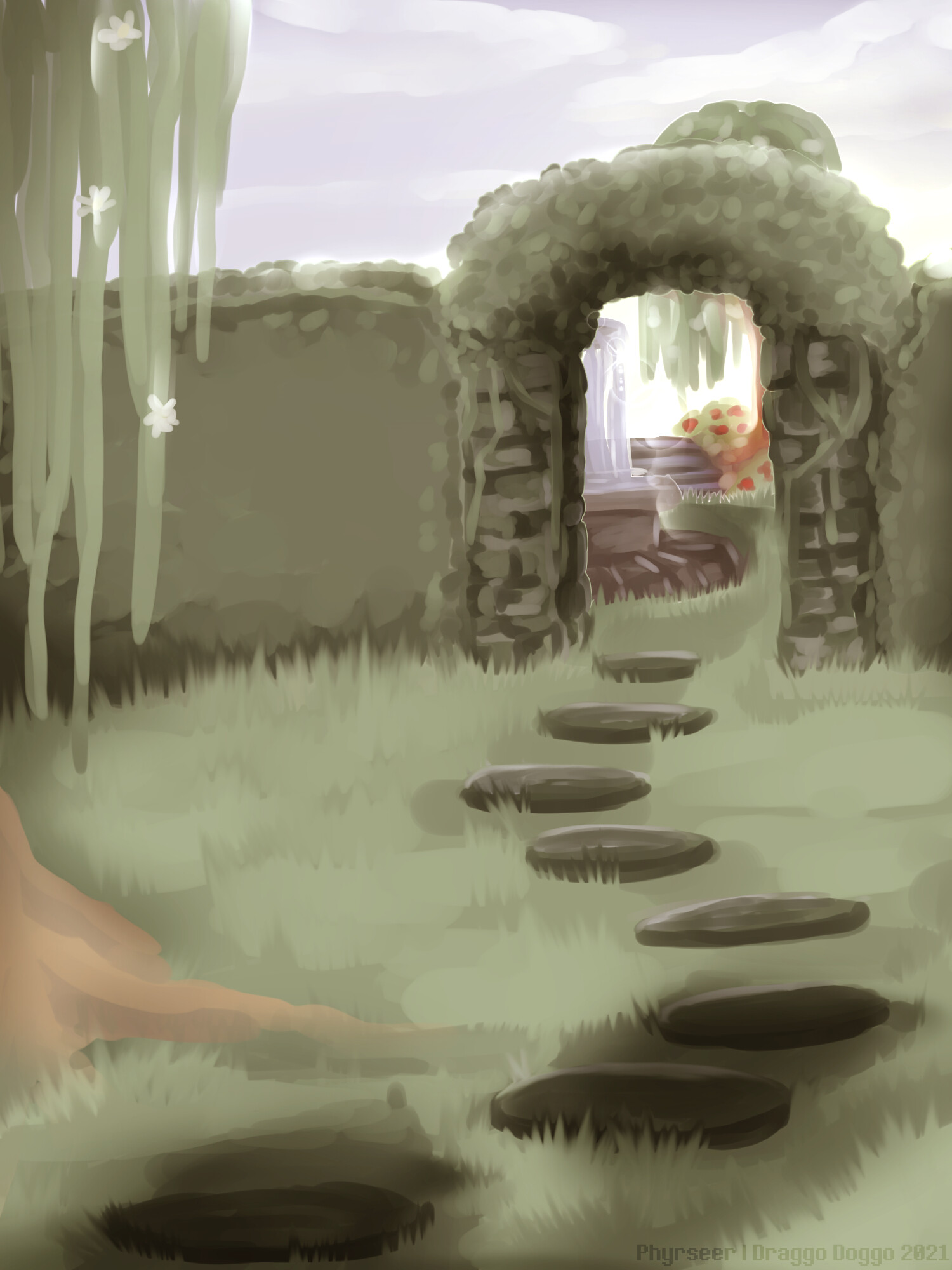 ArtStation - April Commission: Garden Concept (2021)