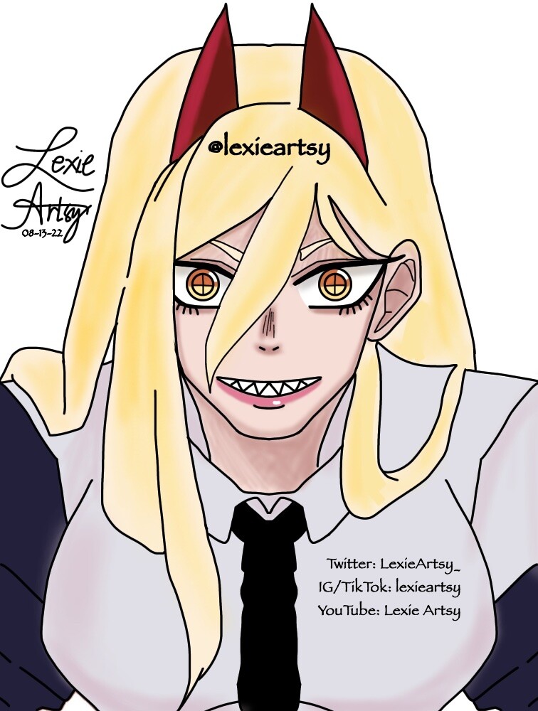 Lexie Artsy - My Fan Art of Power from “Chainsaw Man”