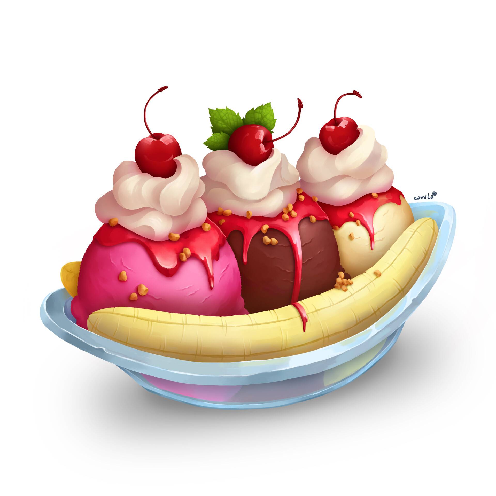 Banana Split Clipart
