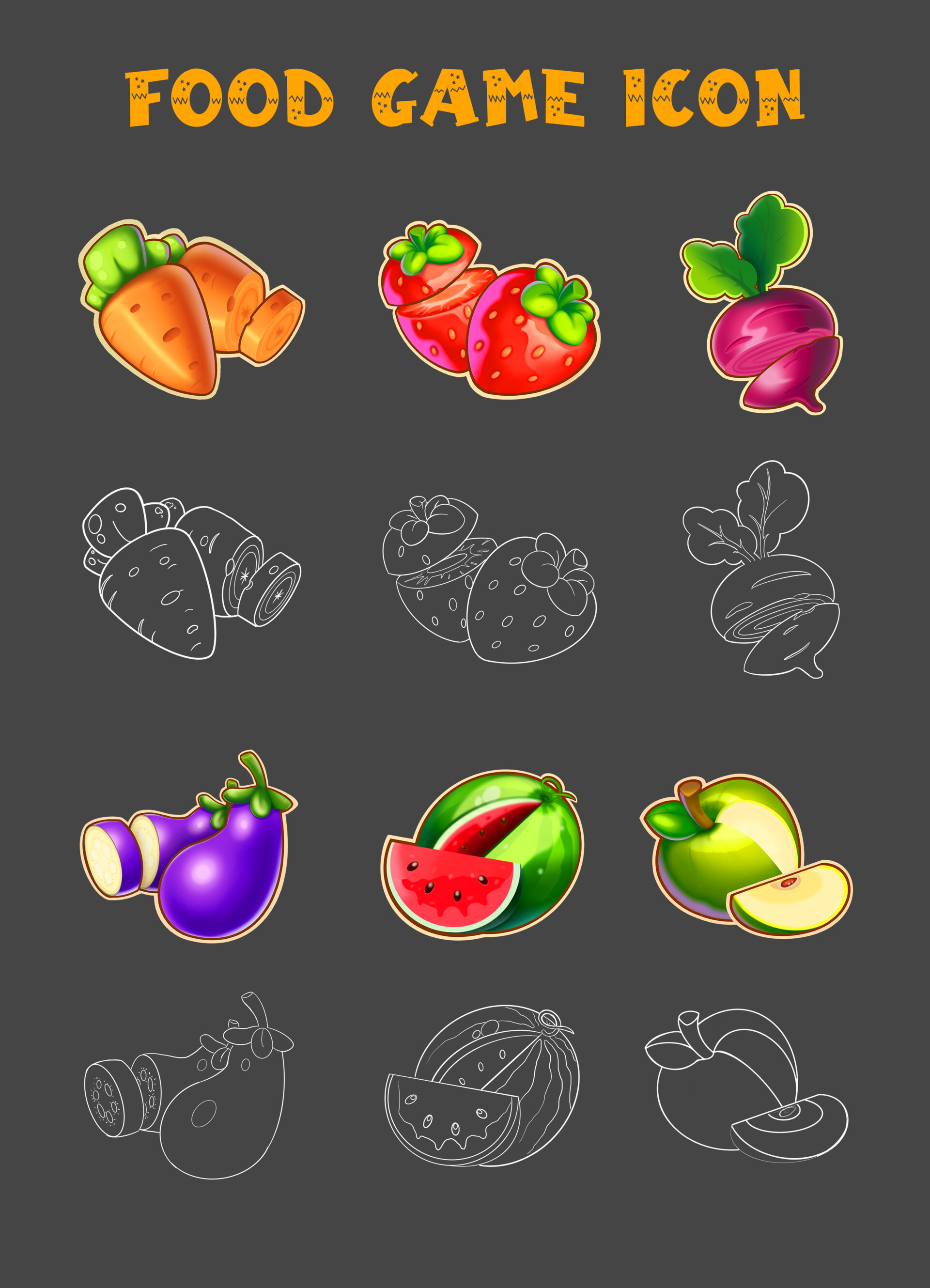 ArtStation - Food Game Icons