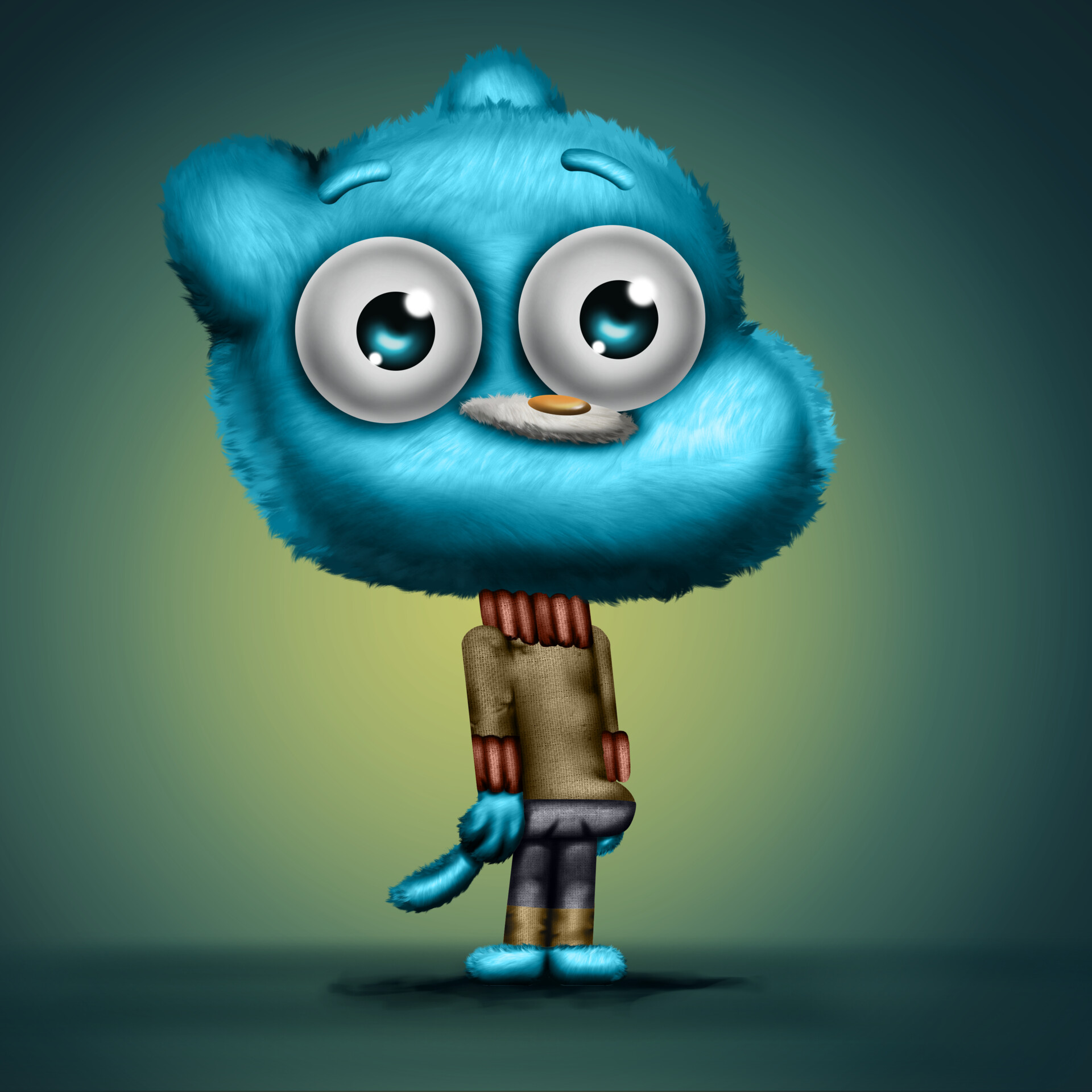 Douglas Lopes - Realistify Gumball Digital Painting Timelapse