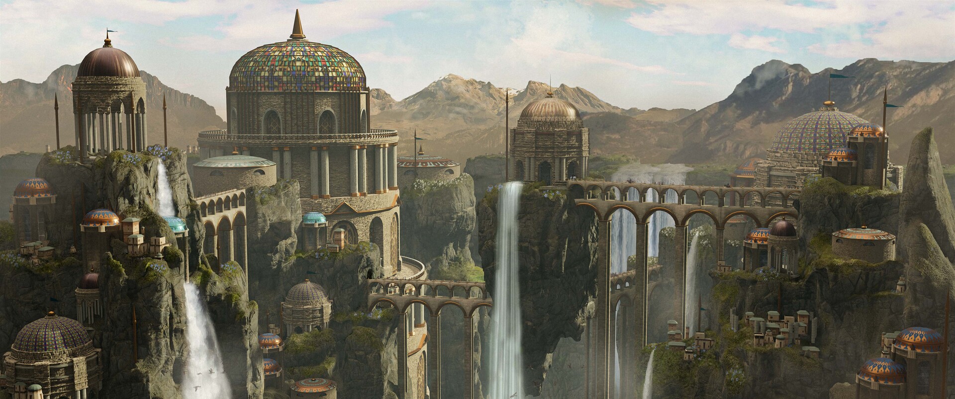 ArtStation - Waterfall kingdom