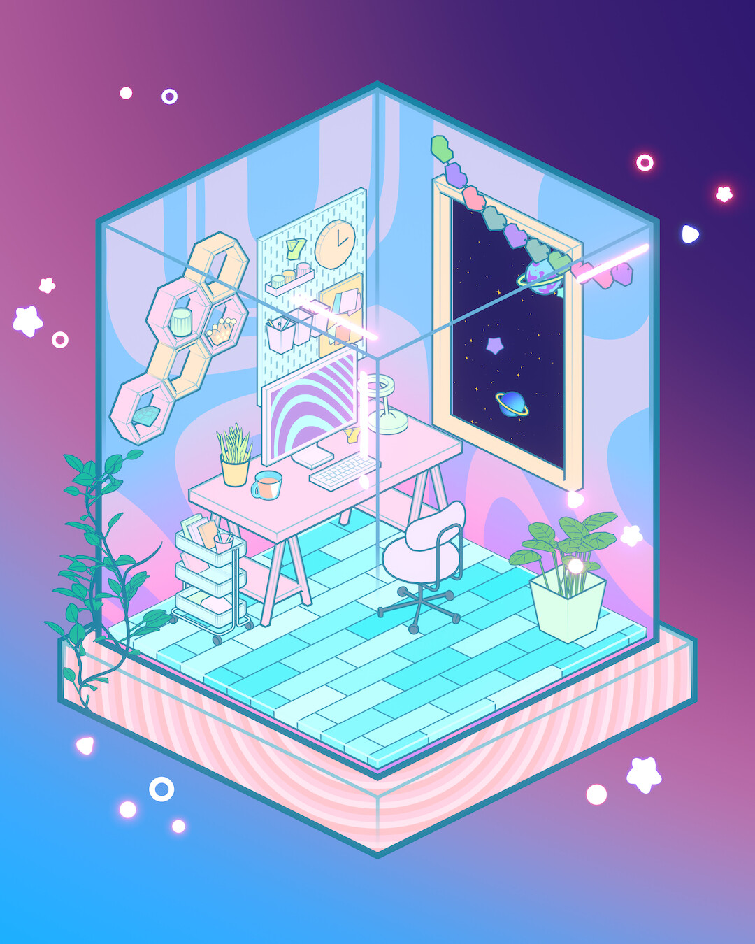 ArtStation - Miniature Space • Designer's room