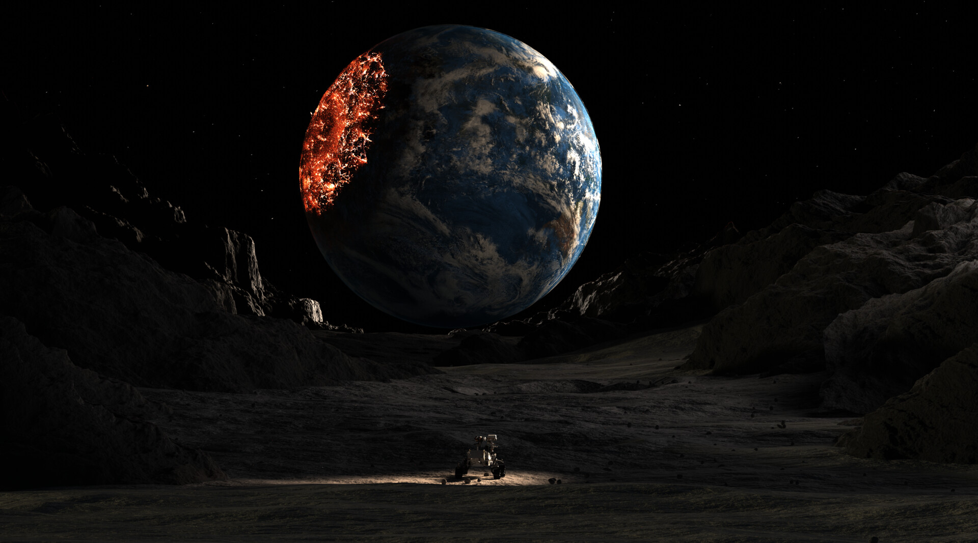 ArtStation - Exploding Earth Scene