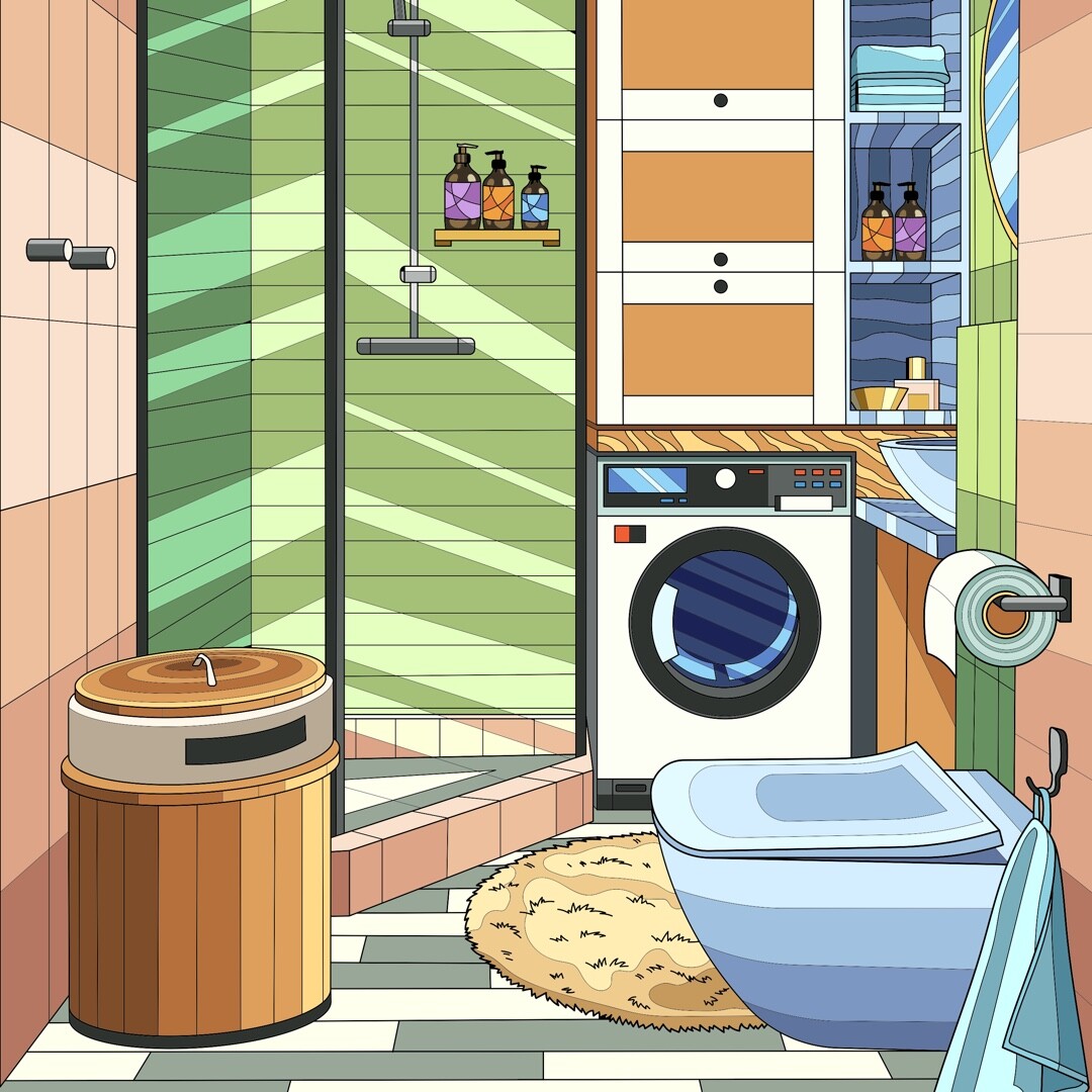 ArtStation - Bathroom Design
